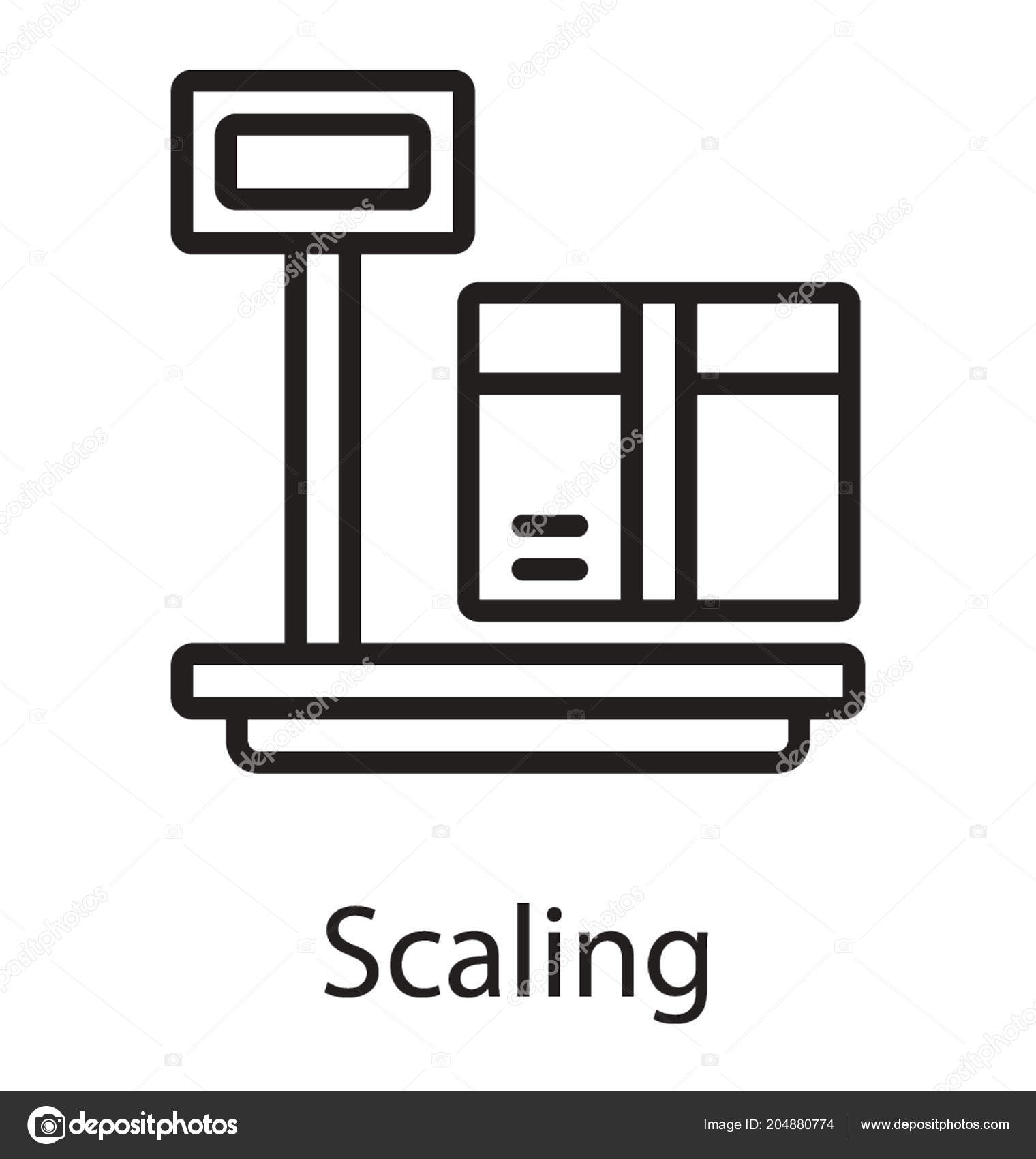 Machine Measuring Weight Package Icon Weight Scale Stock Vector by ...