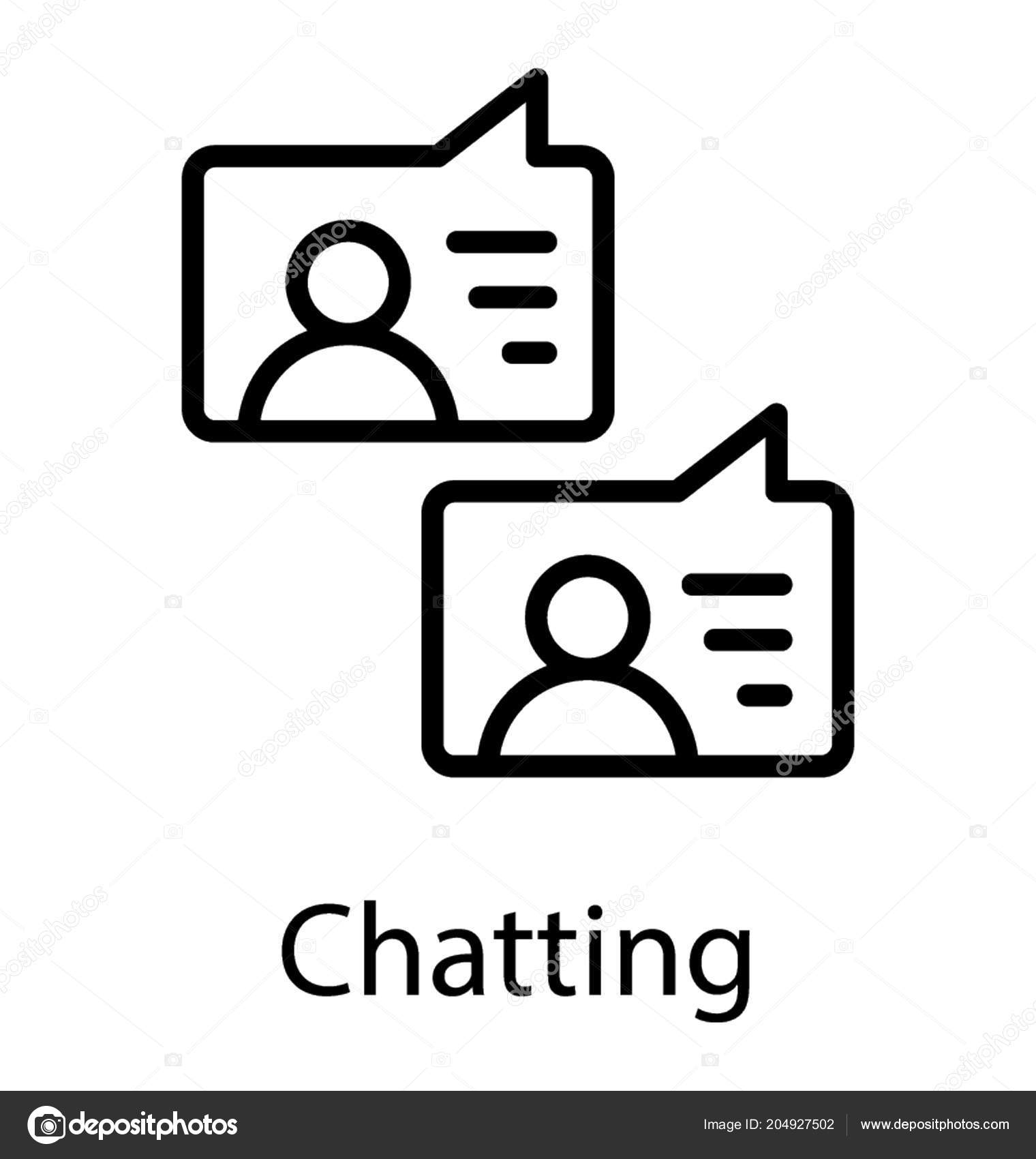 Chat Bubbles Human Avatars Chatting Icon Stock Vector by ©prosymbols ...