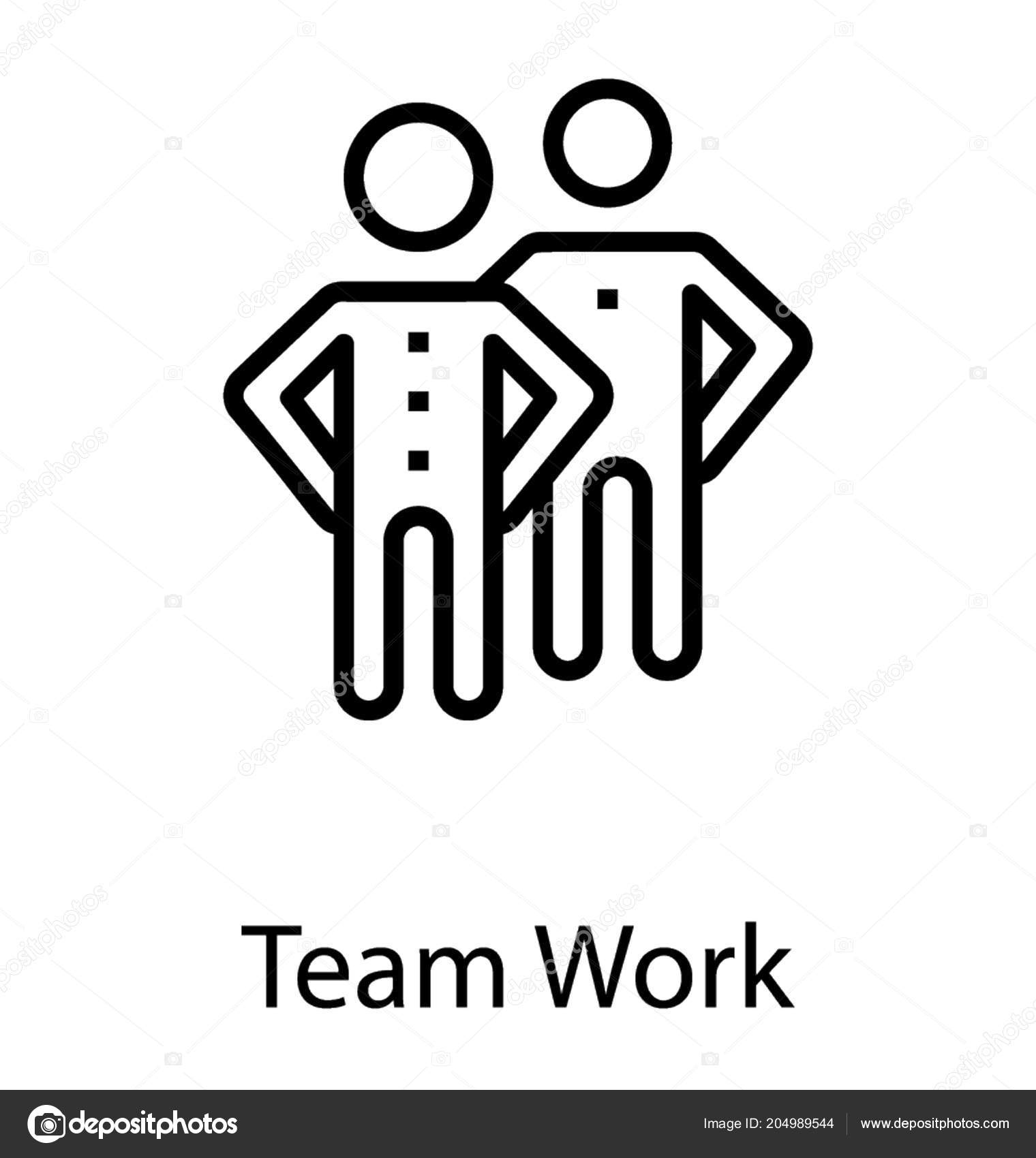 Zwei Personen Stehen Nebeneinander Und Repräsentieren Teamwork Stock ...