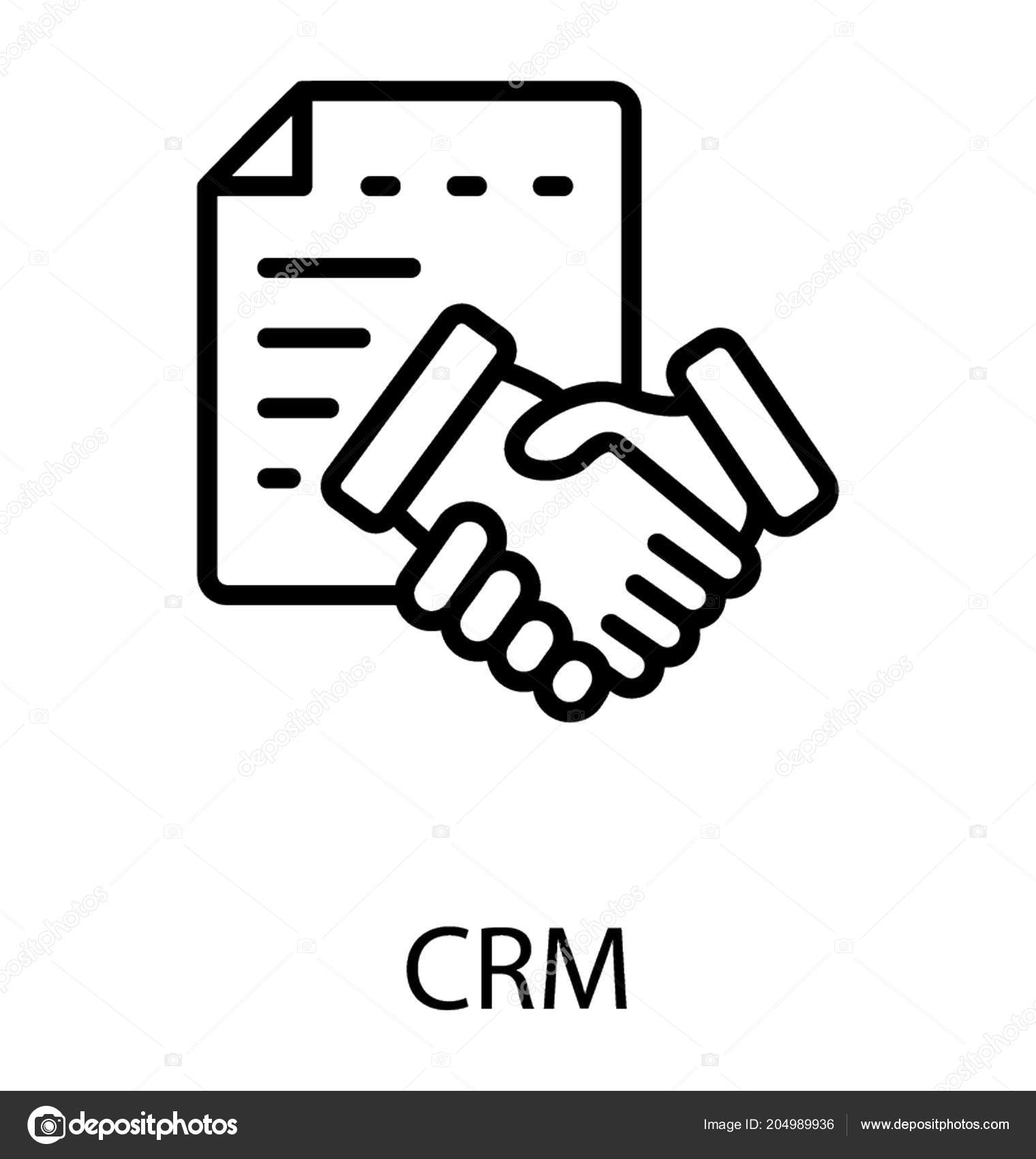 Handshake Bill Background Depicting Crm Stock Vector by ©prosymbols ...