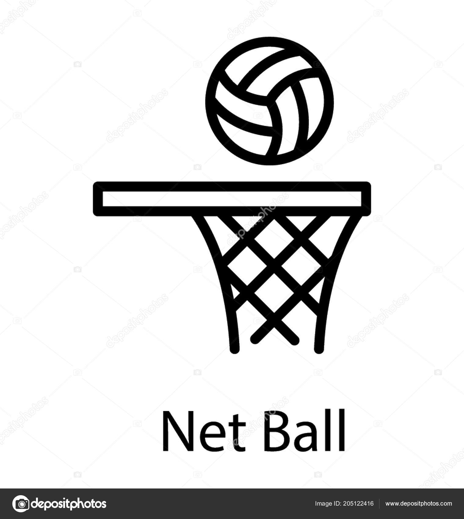 Basket Check Pattern Ball Icon Netball — Stock Vector © prosymbols ...
