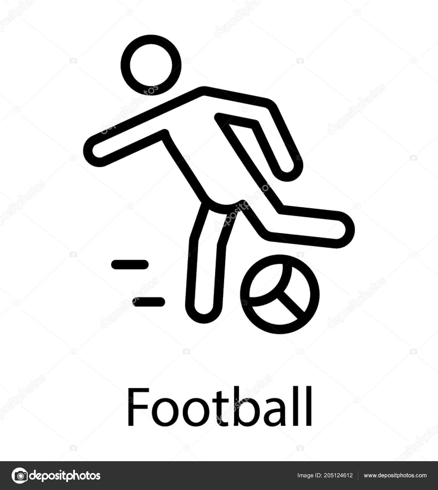 Stick Figure Kicking Ball Gesturing Kick Icon Stock Vector by ...
