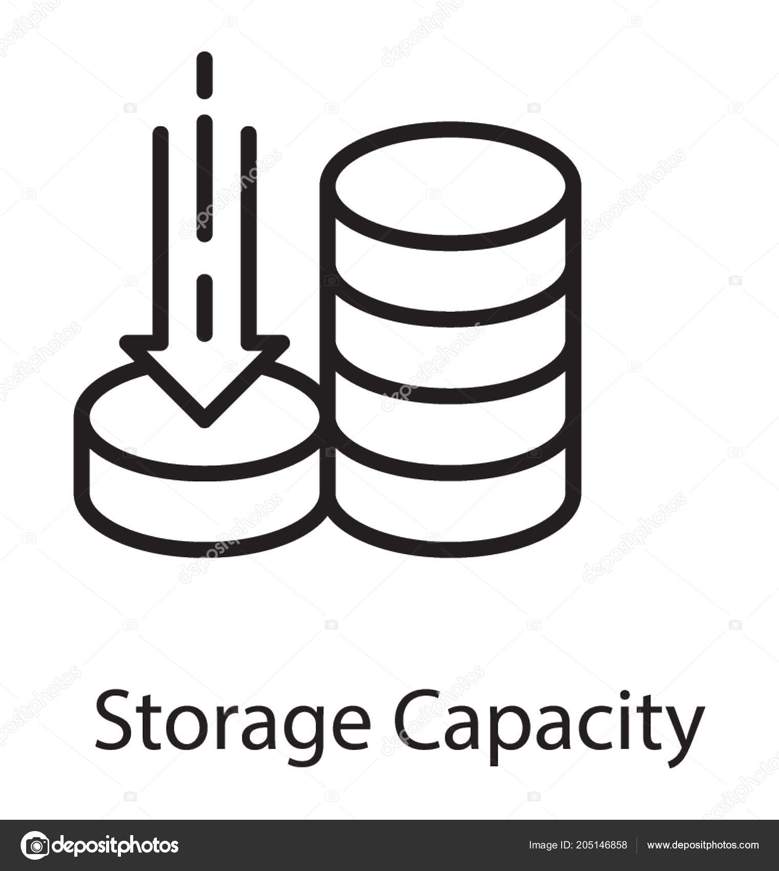 Two Database Hardware Devices Different Capacities Making Icon Storage ...