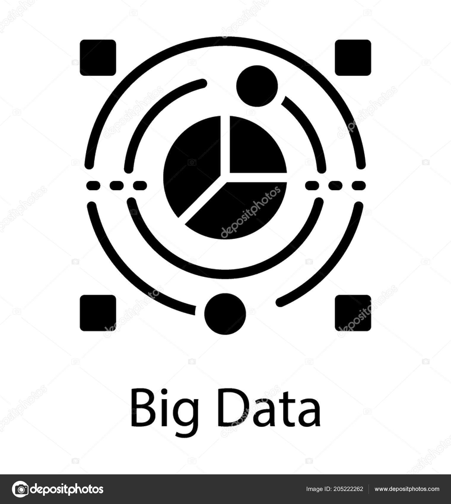 Circle Sign Embedded Pie Chart Define Network Dashboard Stock Vector by ...