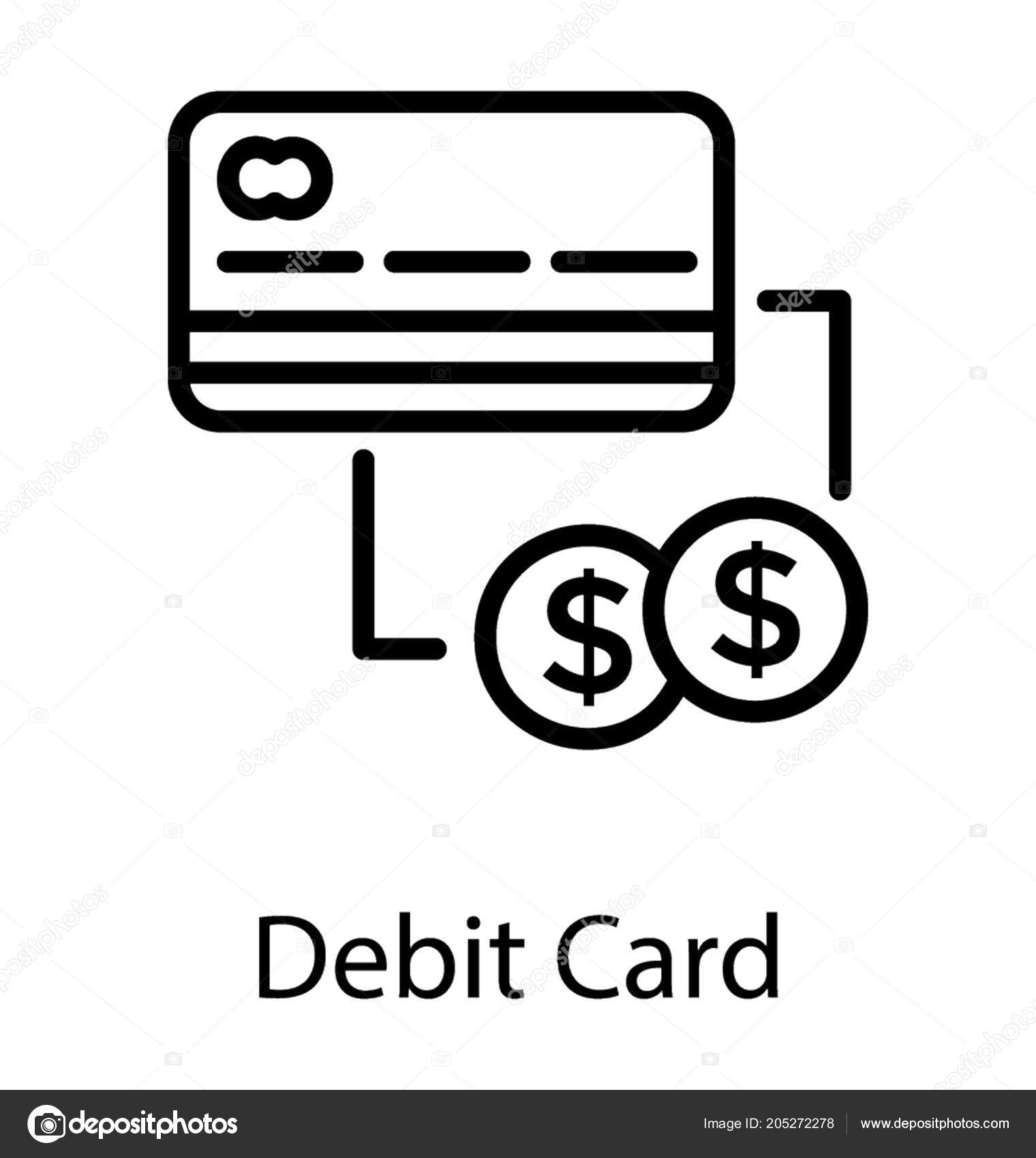 Credit Card Dollar Signs Symbolizing Debit Card Stock Vector by ...