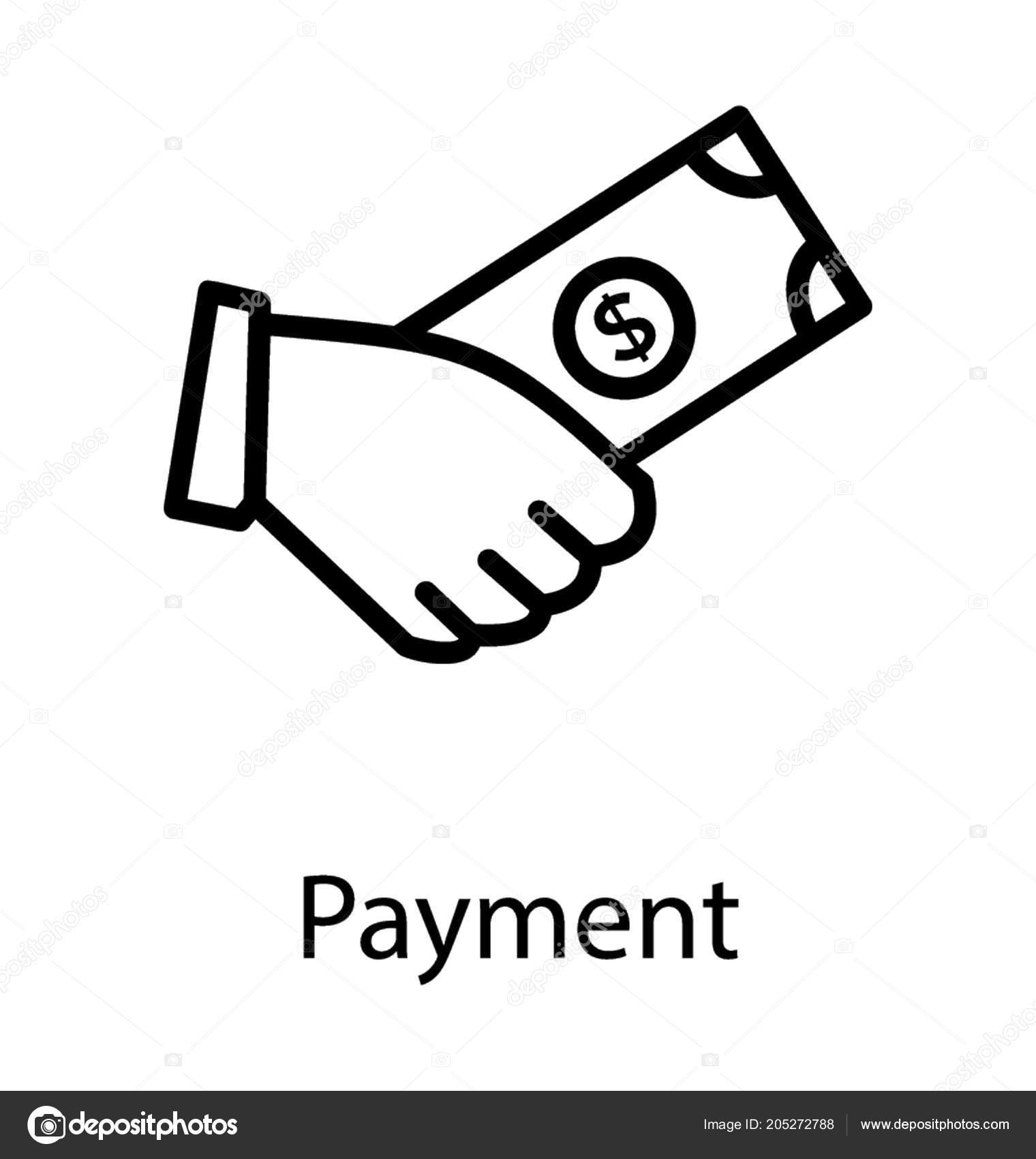 Hand Hält Zettel Mit Dem Symbol Für Direktzahlung Stock-Vektorgrafik ...