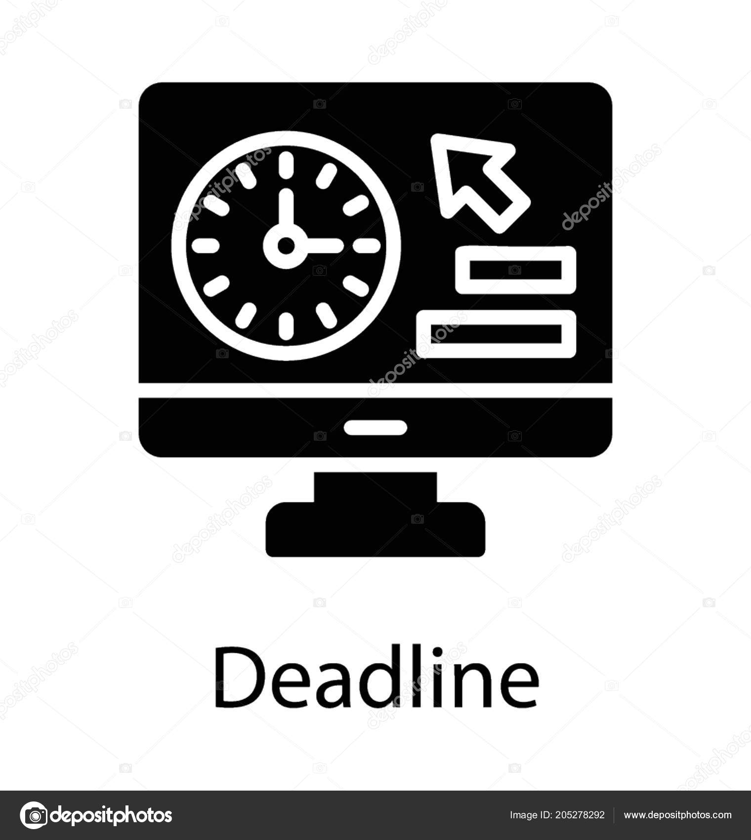 Chart Clock Arrow Denoting Deadline Stock Vector by ©prosymbols 205278292