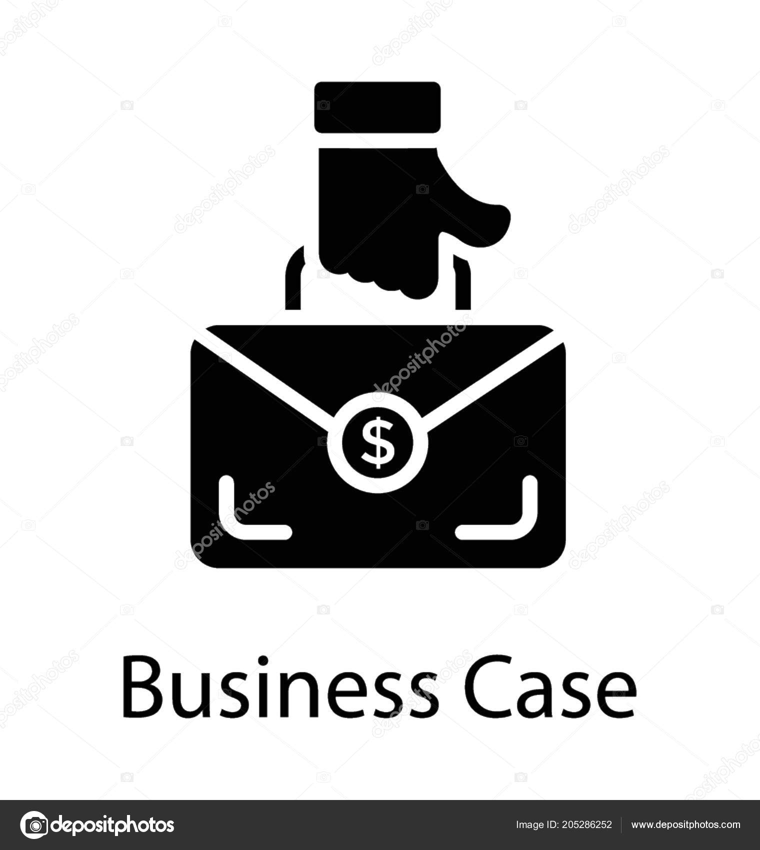Handheld Briefcase Dollar Symbol Business Case Icon Stock Vector by ...