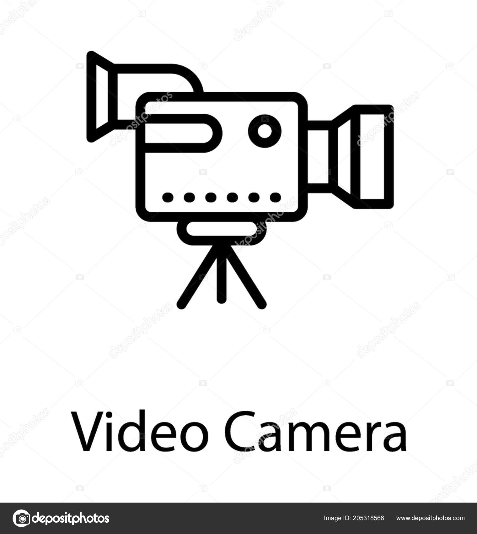 Camera Lens Stand Depicting Video Camera Stock Vector by ©prosymbols ...