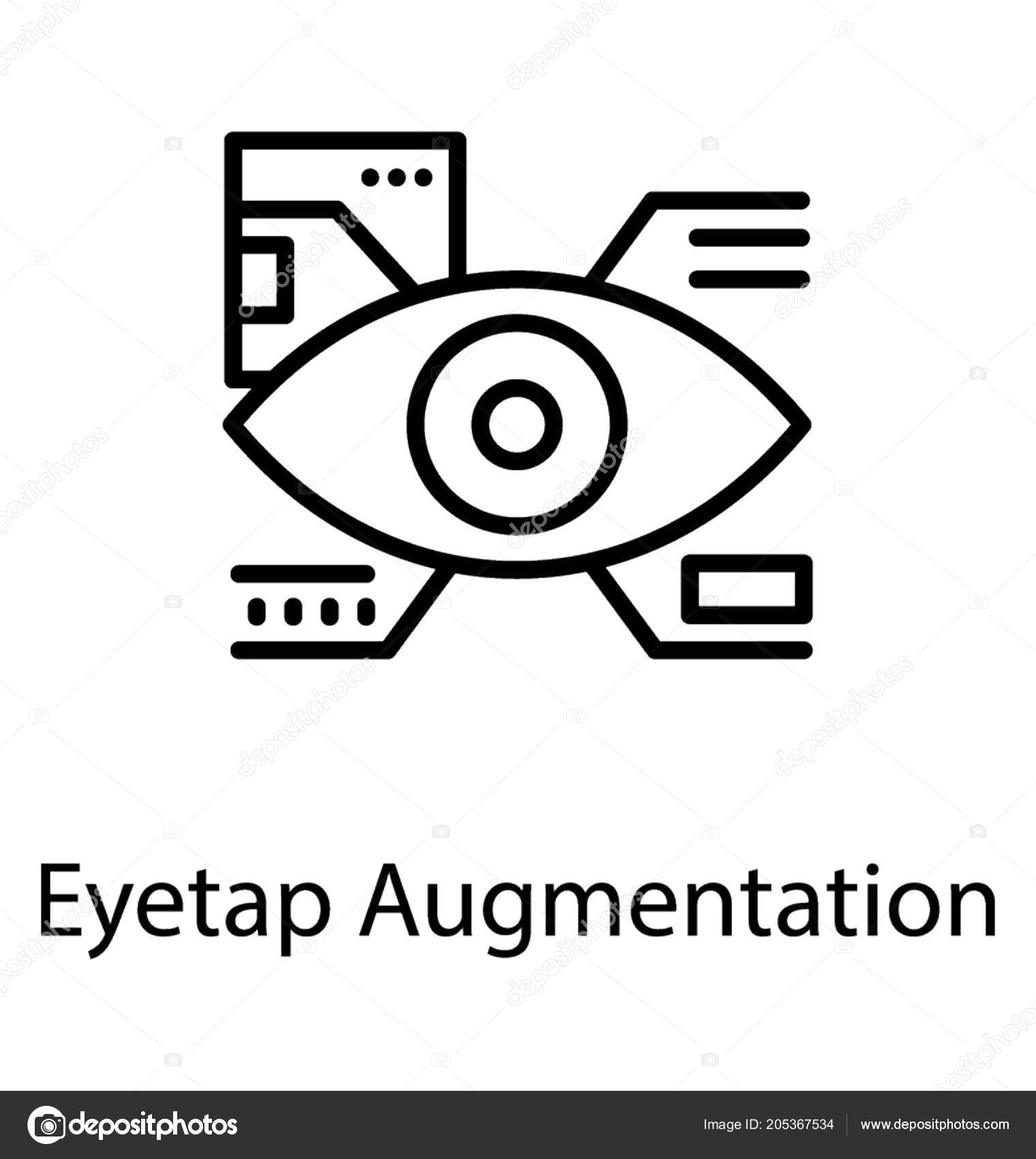 Smart Contact Lens Display Eyetap Augmentation Icon Vector Stock Vector ...