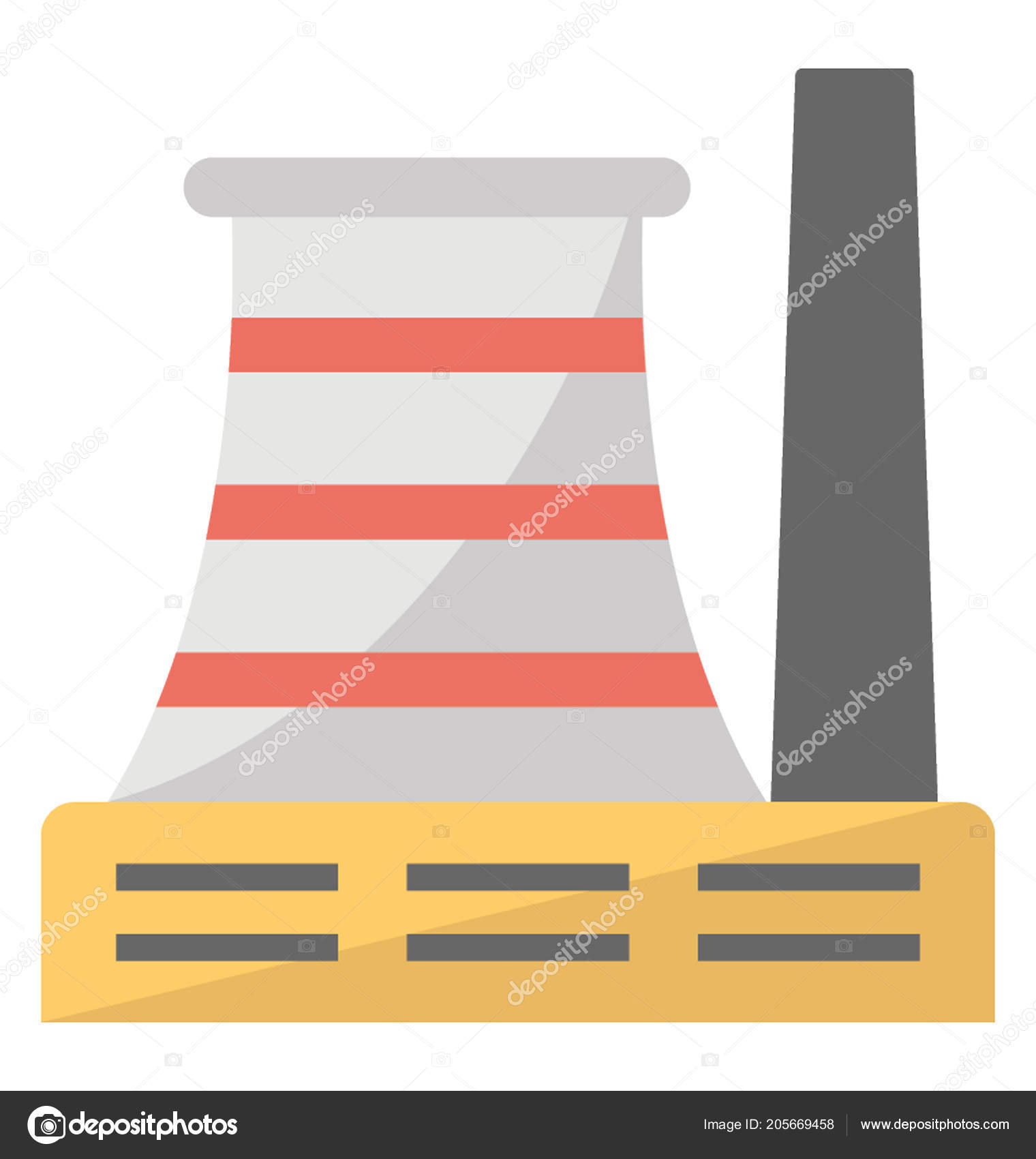 Power Generation Unit Nuclear Power Plant Stock Vector by ©prosymbols ...