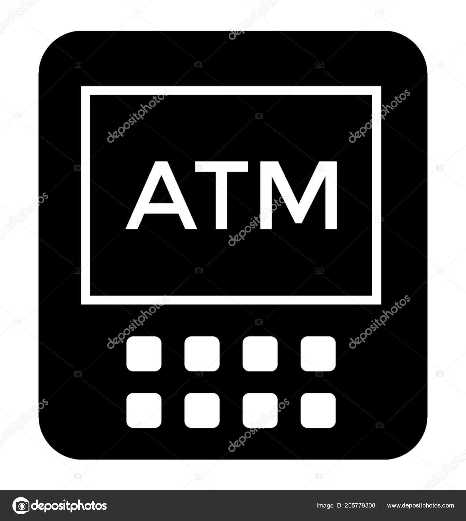 Wireless Banking Outlet Transactions Atm Machine Icon Stock Vector by ...