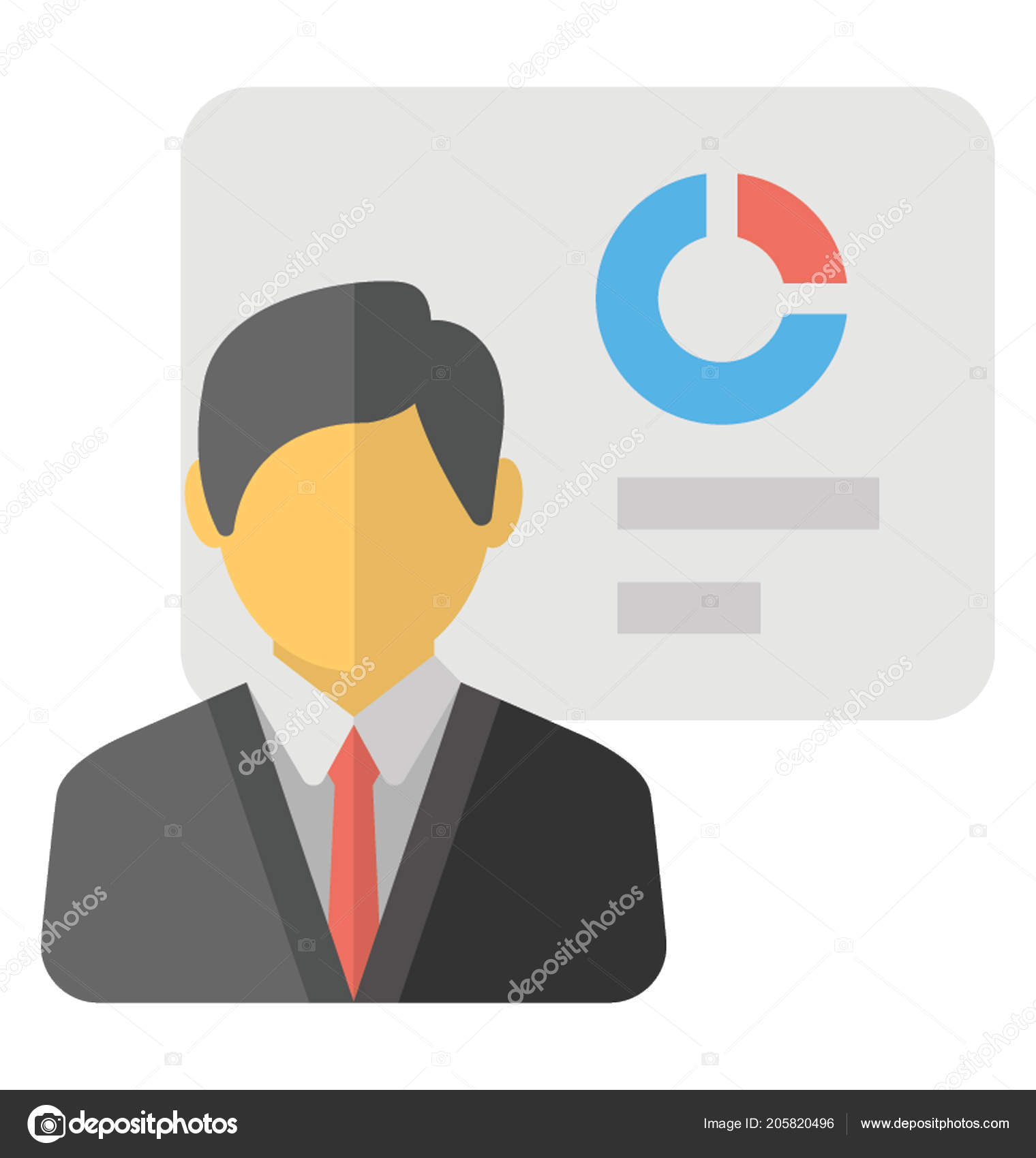 Person Standing Analytical Solution Page Him Depicting Analyst Stock ...