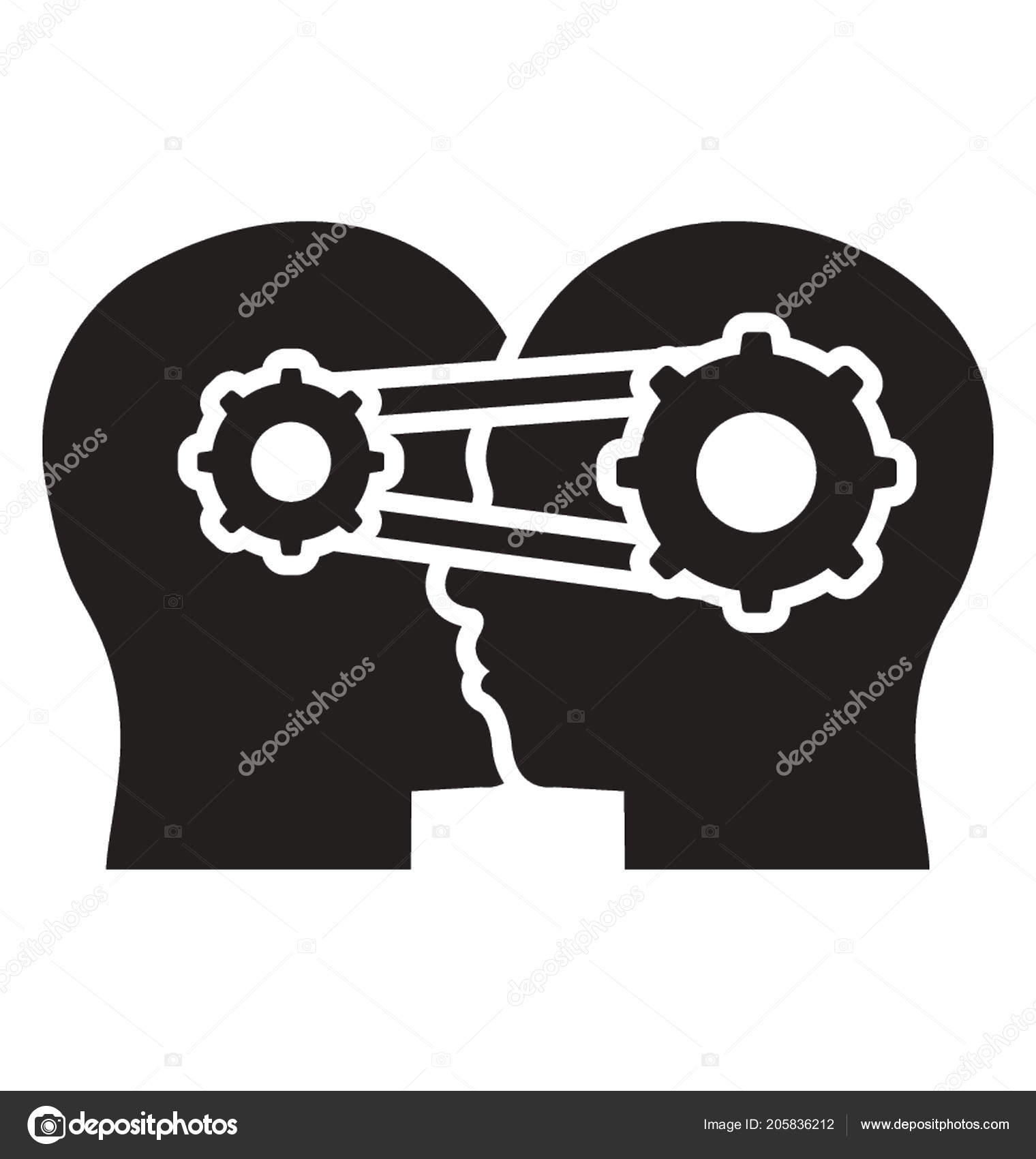 Human Brains Graphic Having Interconnected Gears Symbolizing Knowledge ...