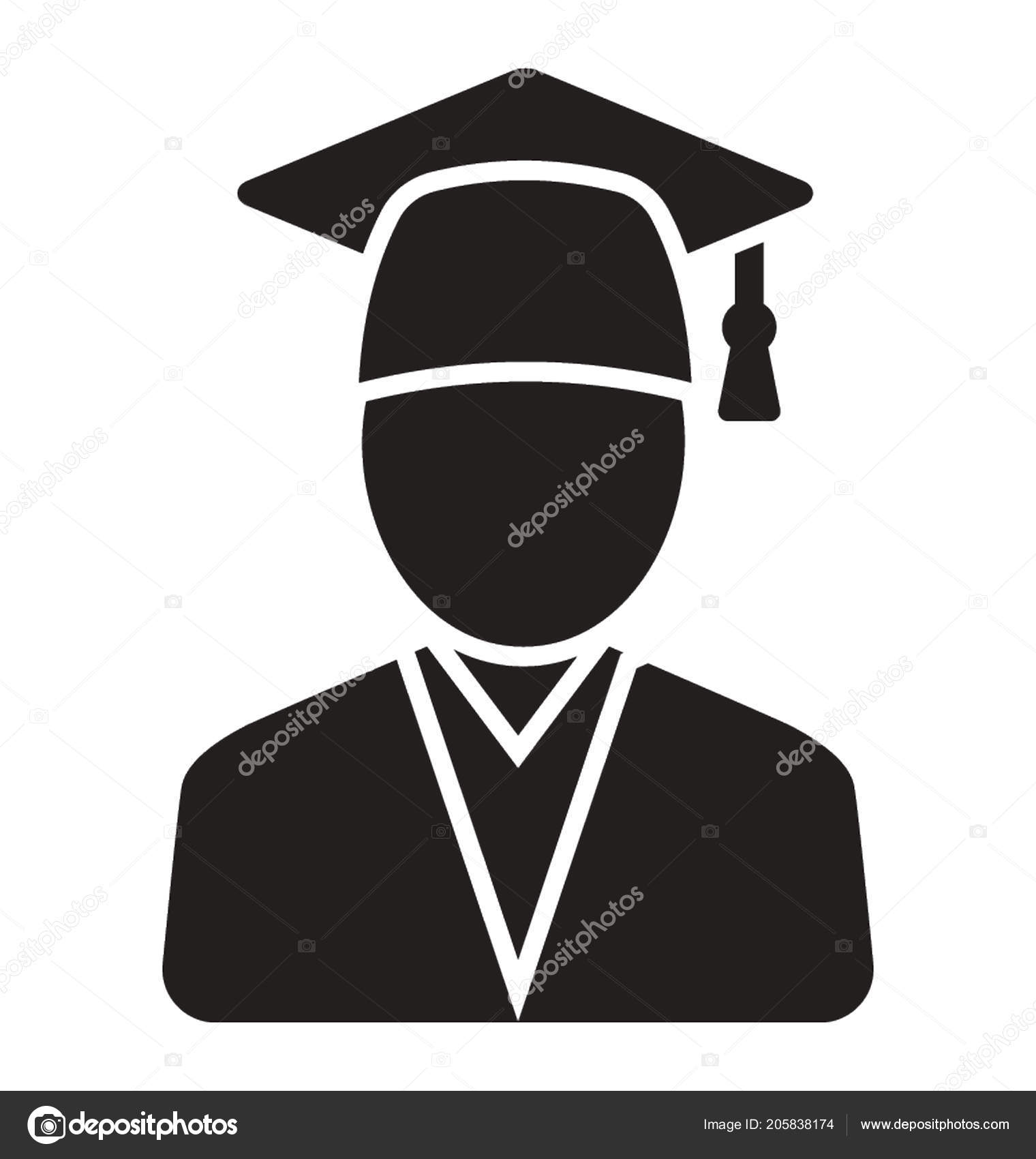 Female Avatar Wearing Mortarboard Her Head Depicting Graduate Person ...