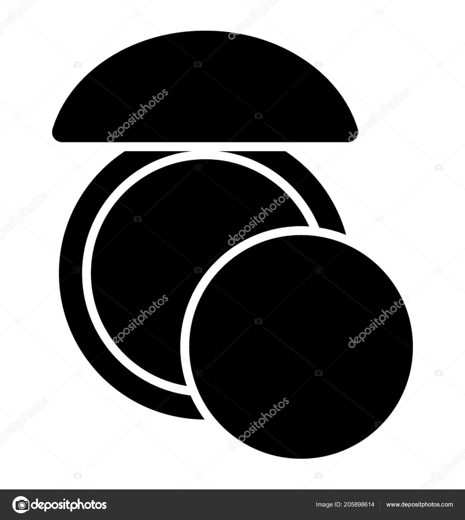 Compact Filled Makeup Base Spunch Compact Icon Stock Vector by ...