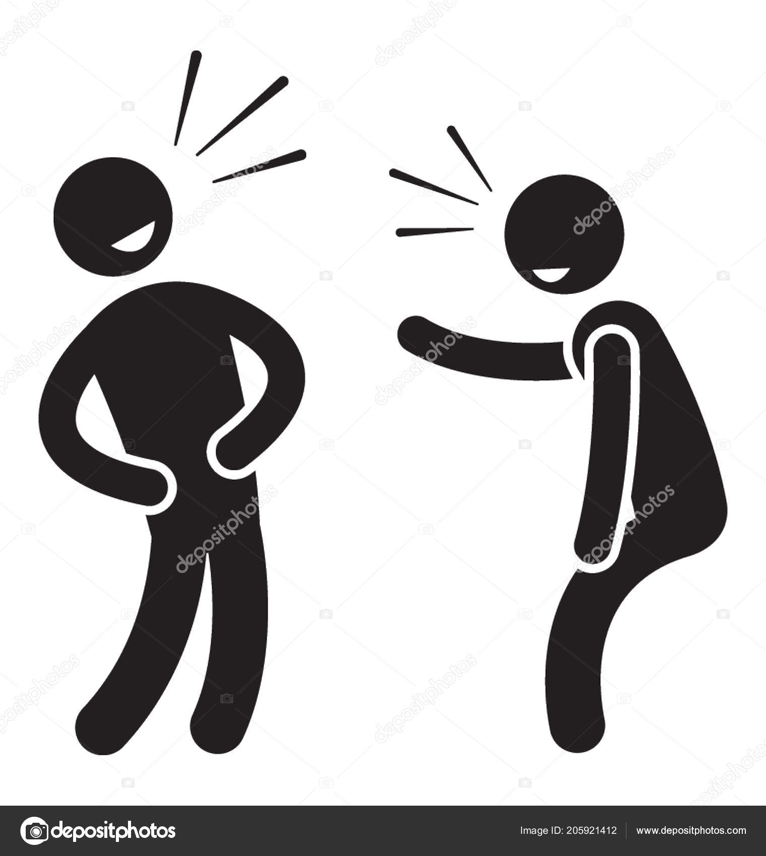 Two Humans Laughing Out Loud Speaking Give Jokes Cracking Icon Stock ...