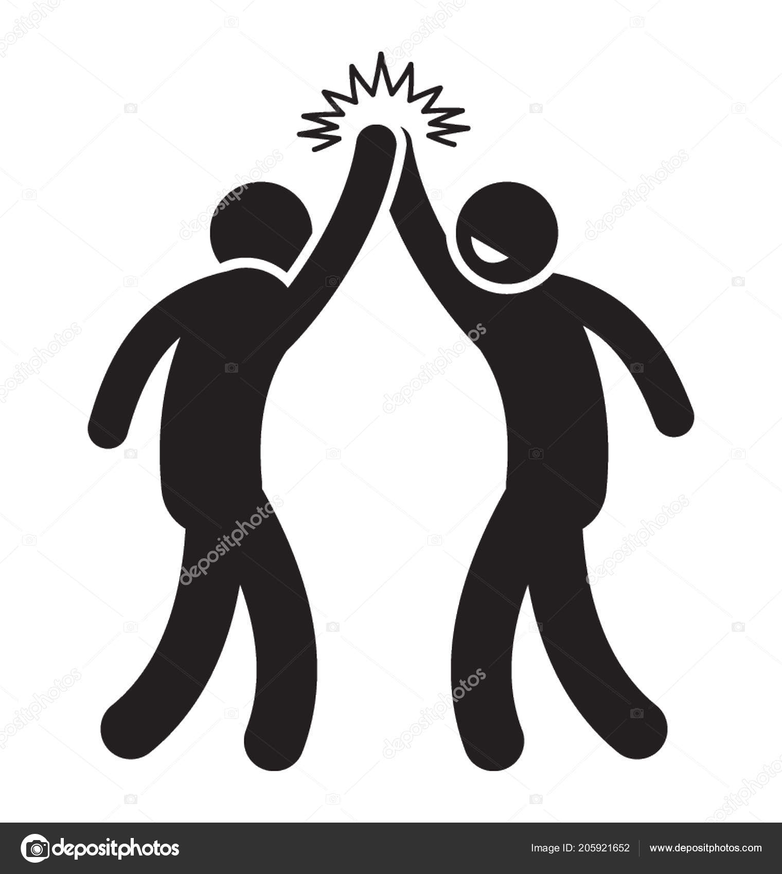 Stick Figure High Five