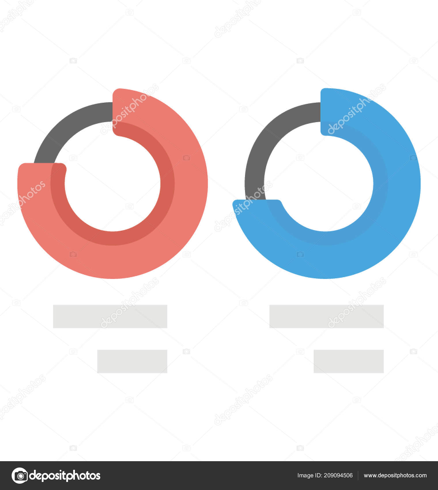 Shaped Chart Showing Abstract Pie Stock Vector by ©prosymbols 209094506
