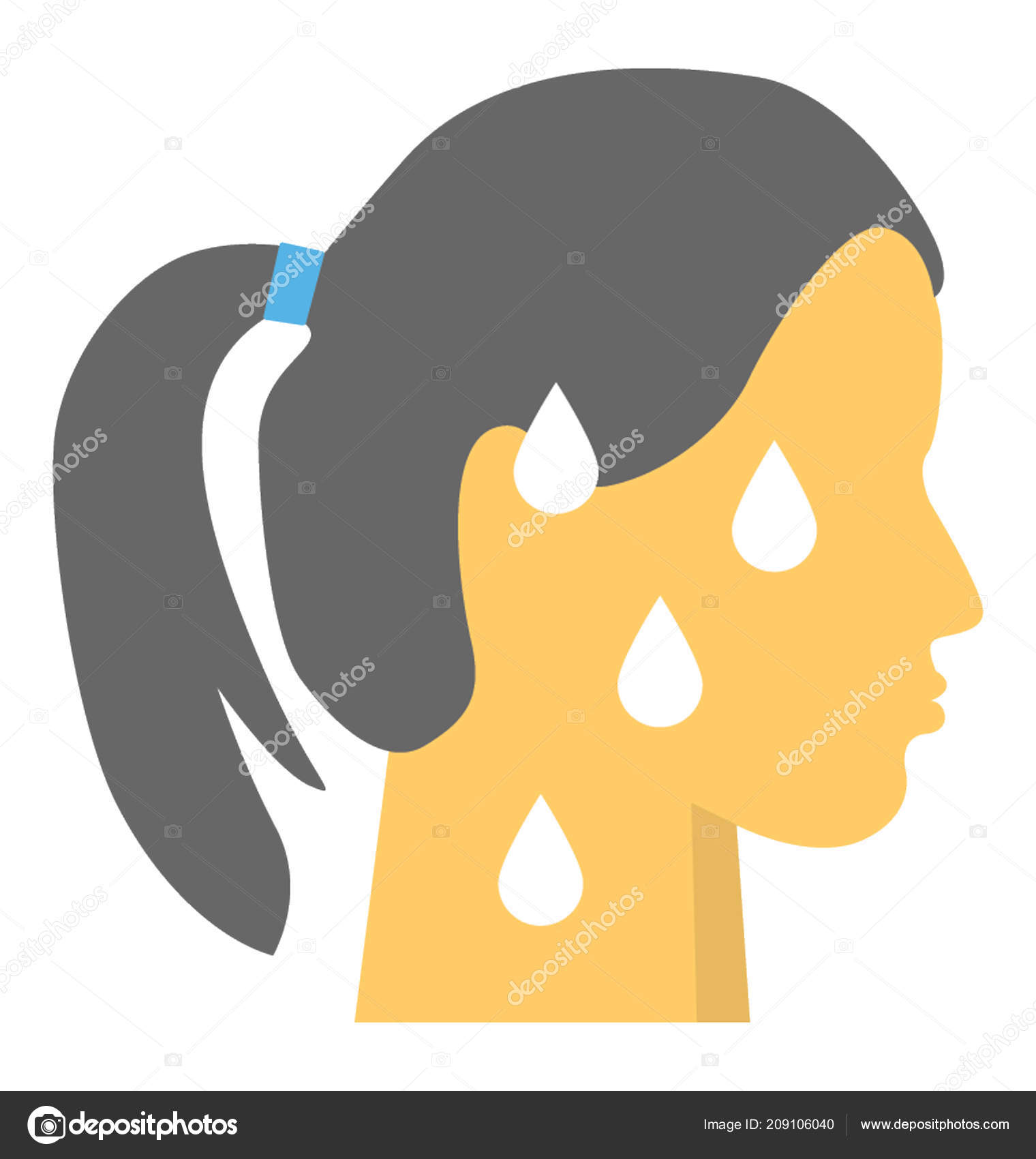 Gotas Sudor Cuerpo Humano Sudoración Excesiva Vector de stock ...