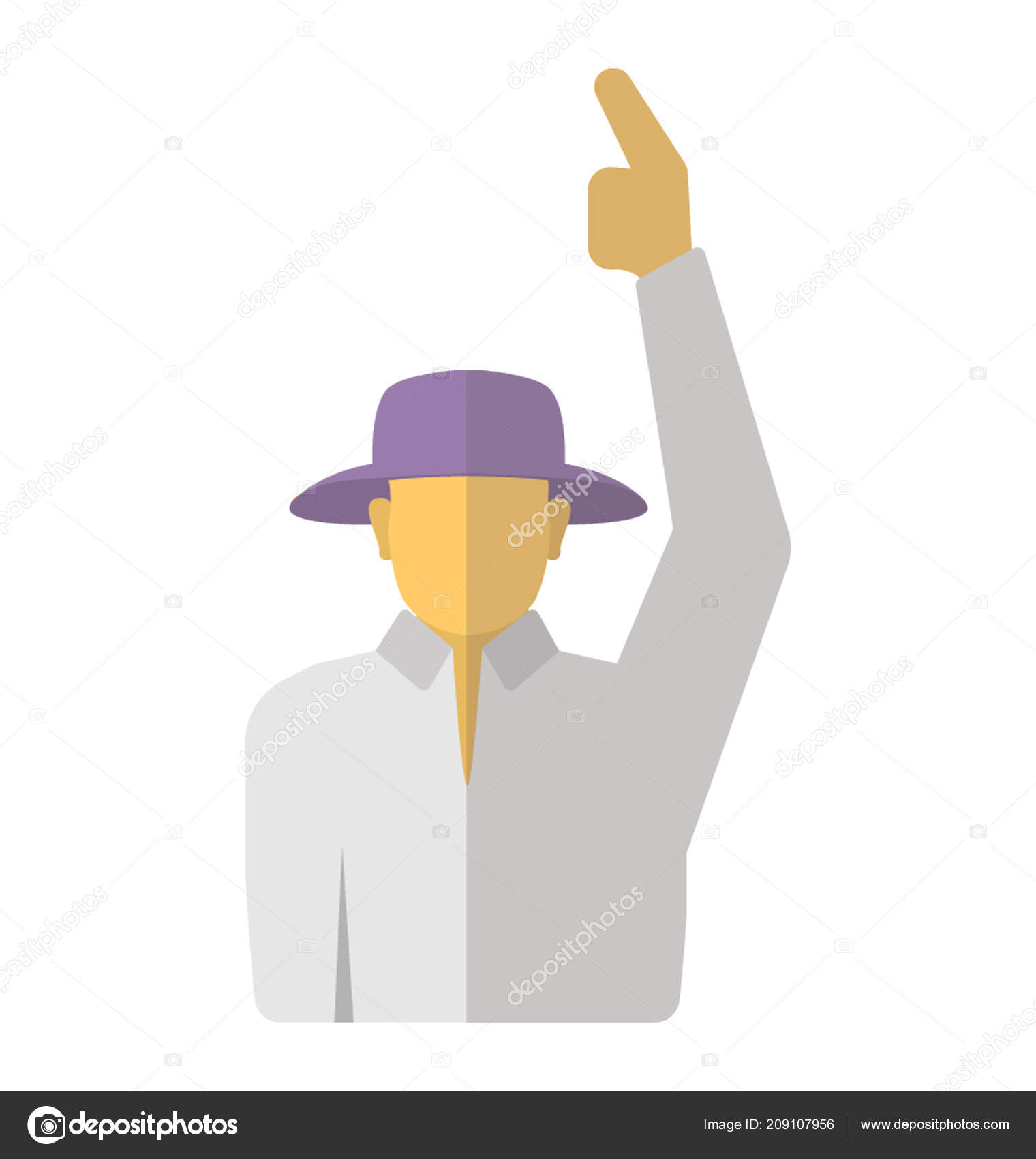 Cricket Umpire Signaling Out Sign Match While Raising Hand Stock Vector ...