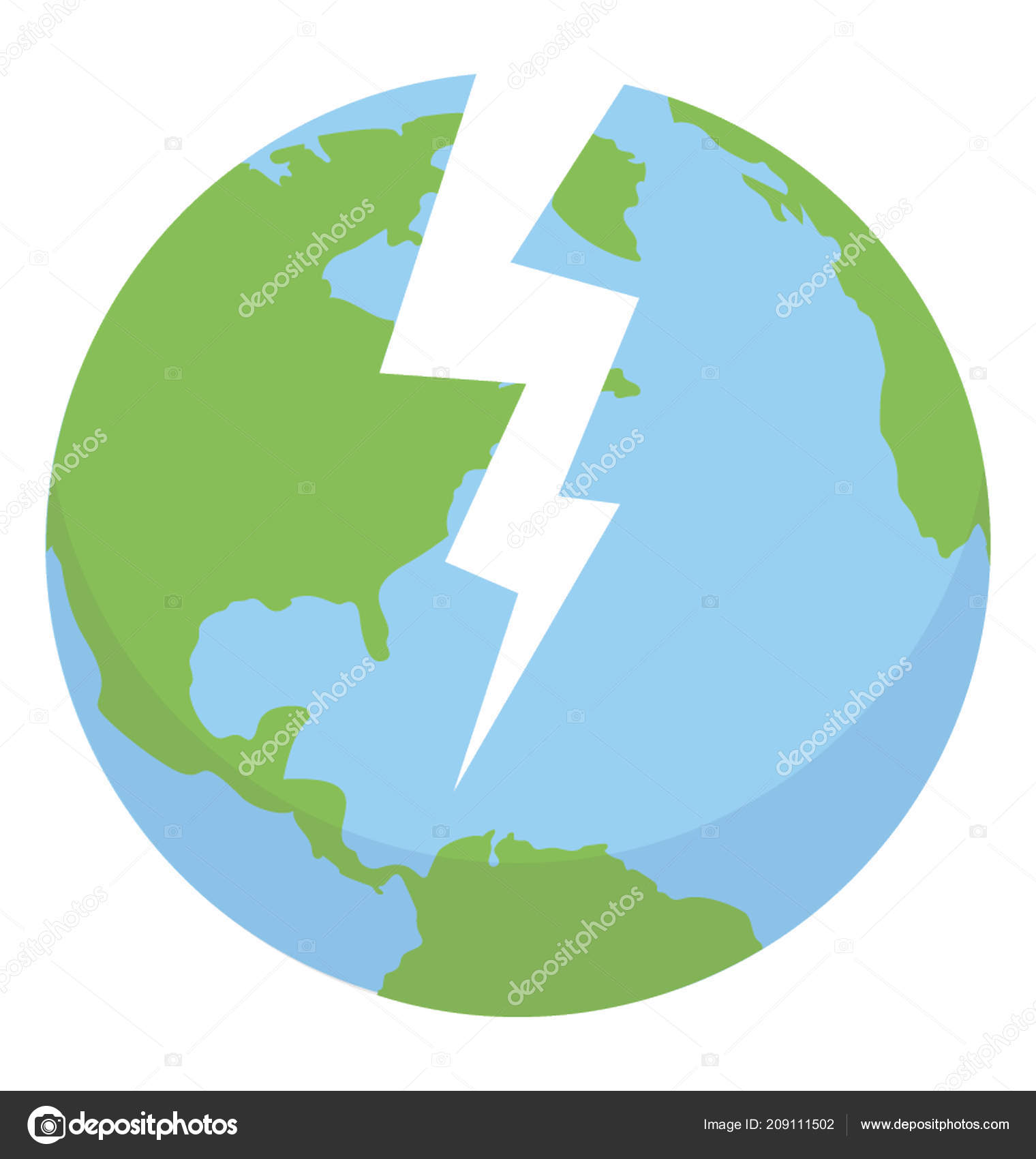 Broken Cracked Planet Earth Giving Meaning Icon Concept Global Warming ...