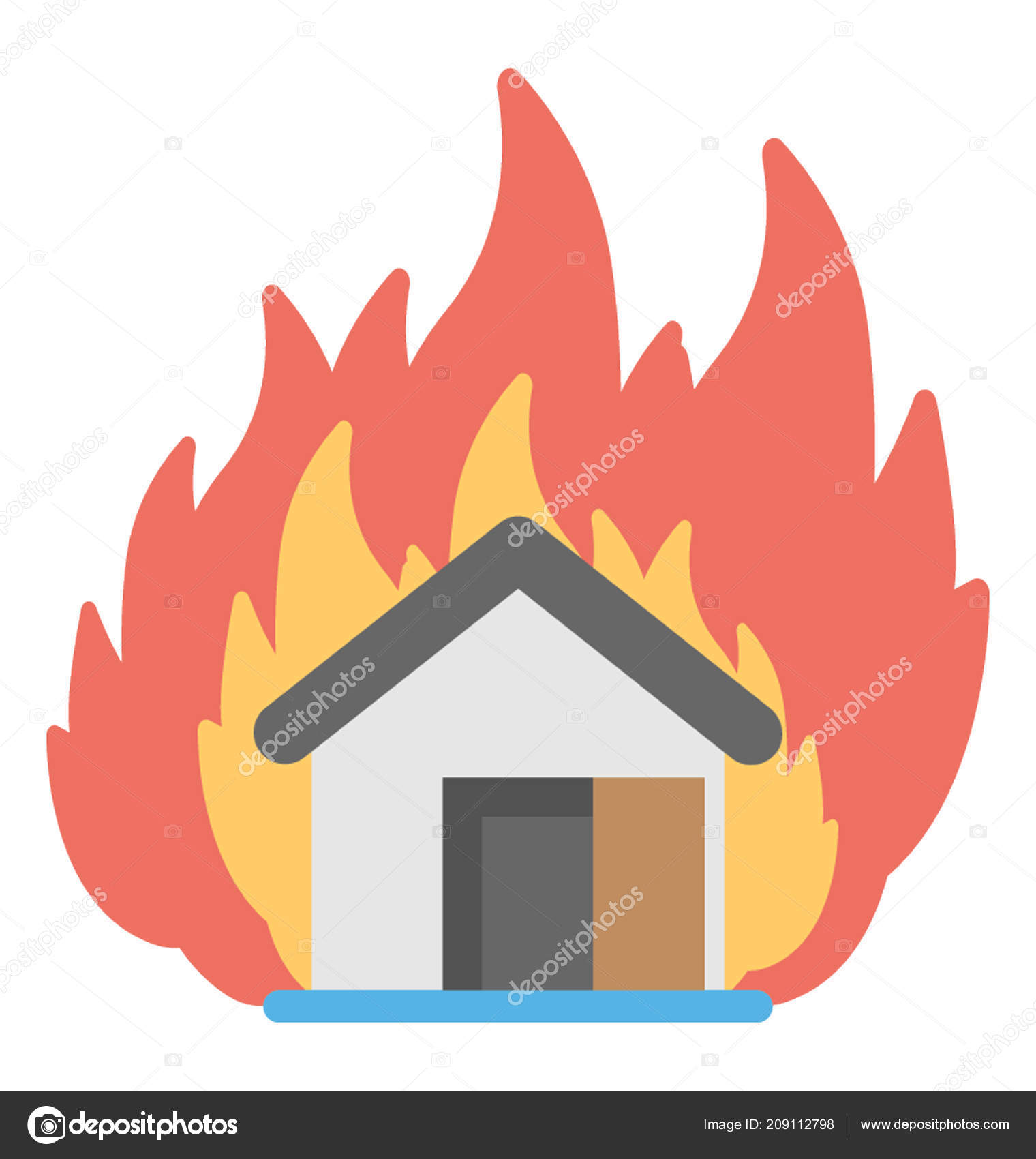 Building On Fire Clip Art