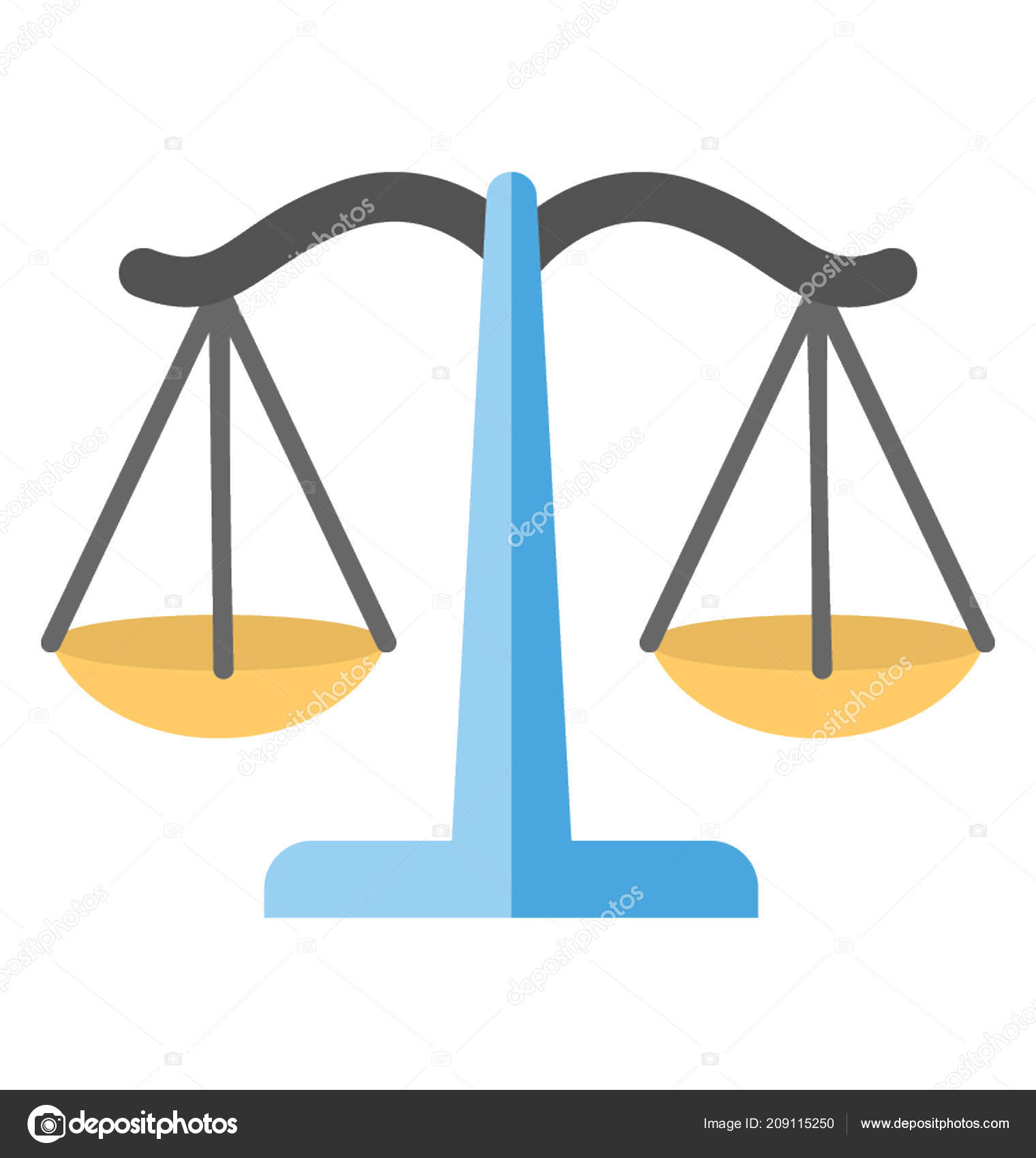 Una Balanza Equilibrada Que Muestre Concepto Ley Escala Justicia Vector ...