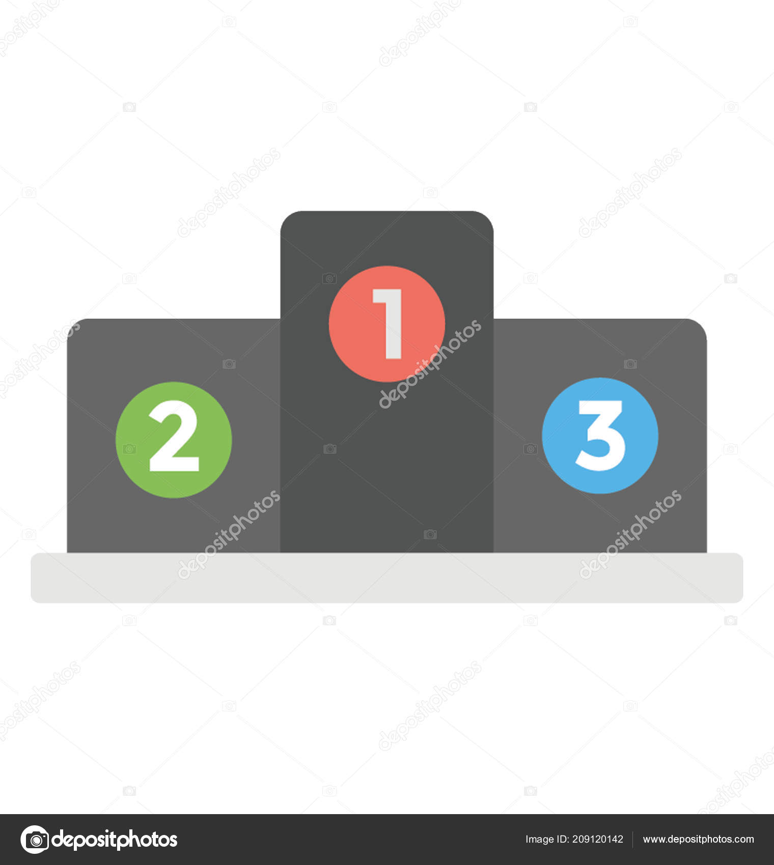 Three Positions Podium Three Runner Ups Depicting Sports Ranking Stock ...