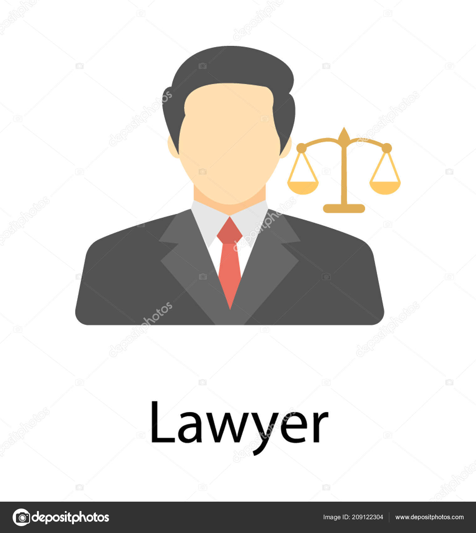 Scale Justice Man Icon Lawyer Stock Vector by ©prosymbols 209122304
