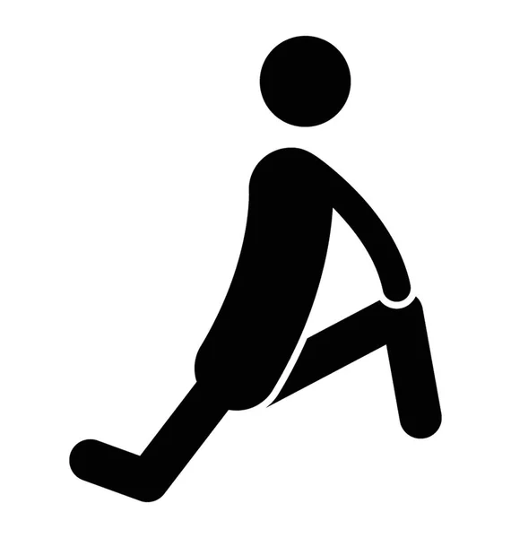 Bended Stretched Legs Respectivally Walking Lunge Icon Stock Vector by ...