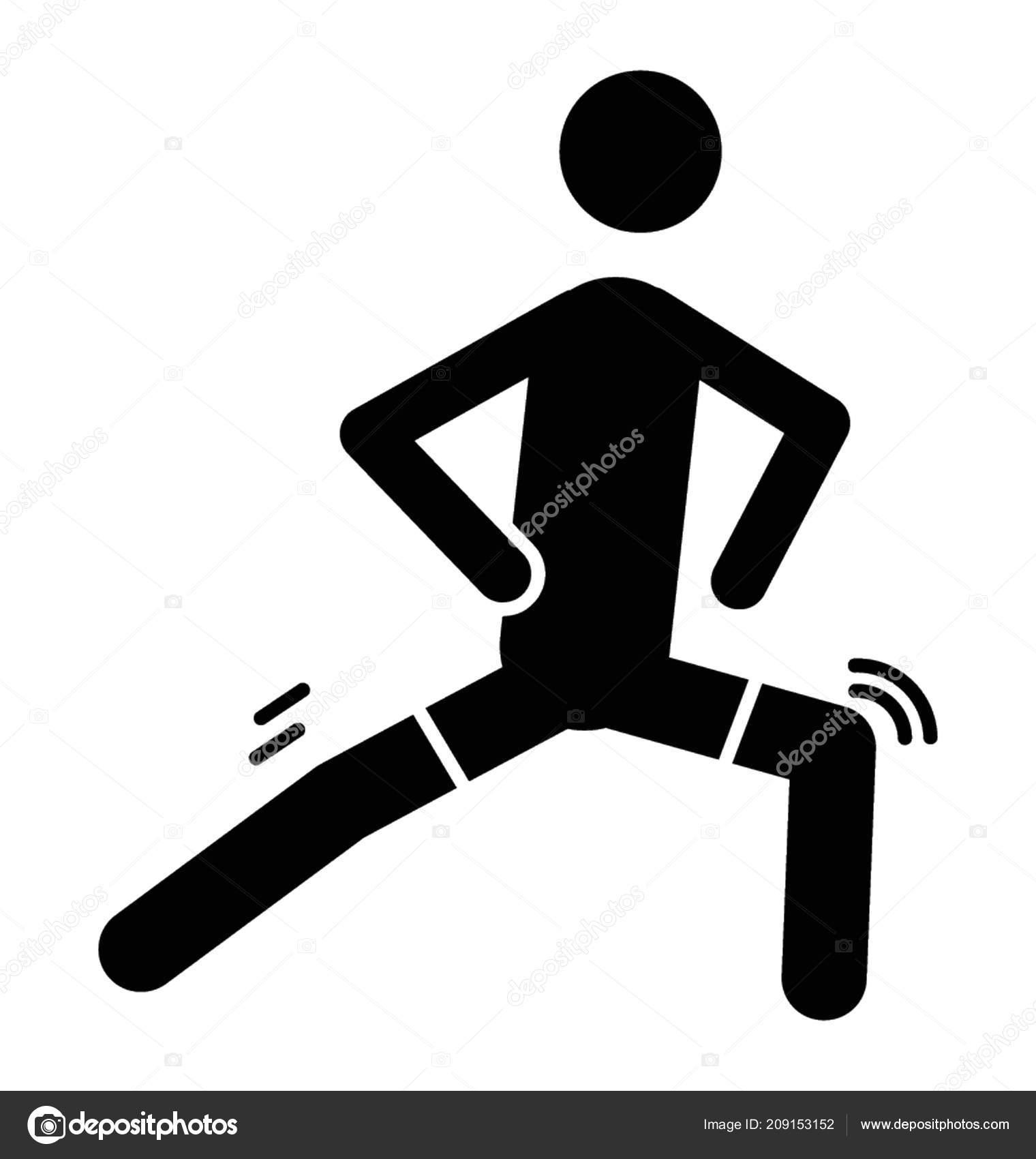 Stick Figure Notioning Side Lunge Icon Stock Vector Image by ...
