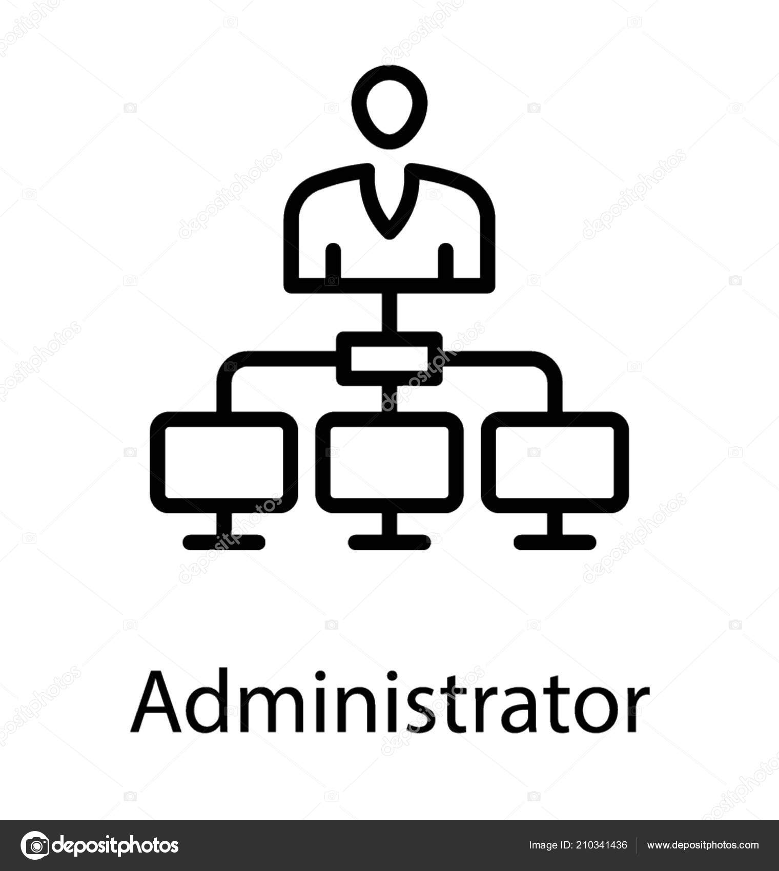 Human Avatar Computer Network Administrator Vector Stock Vector by ...