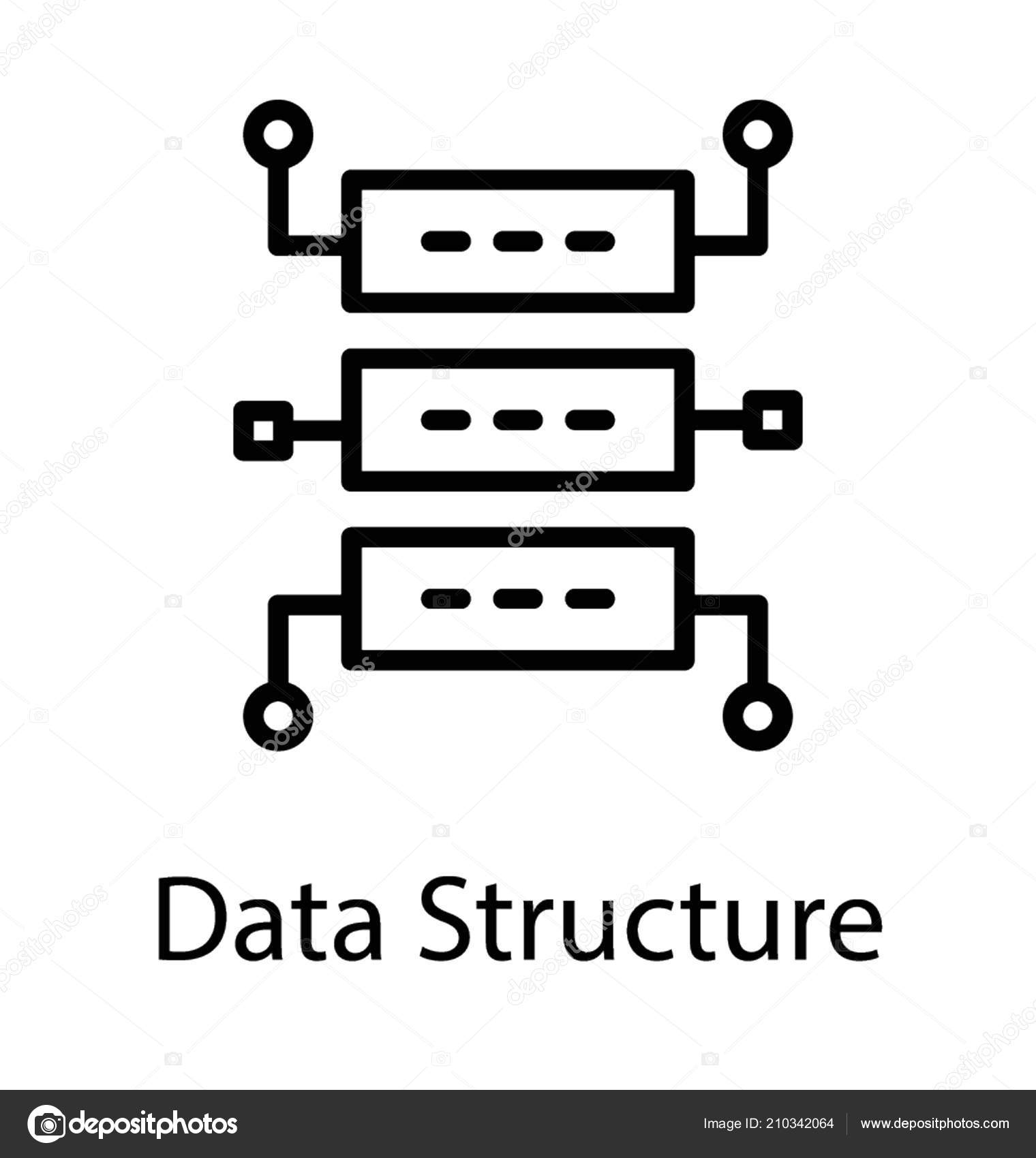 Database Connected Multiple Hosting Mainframes Data Structure Stock ...