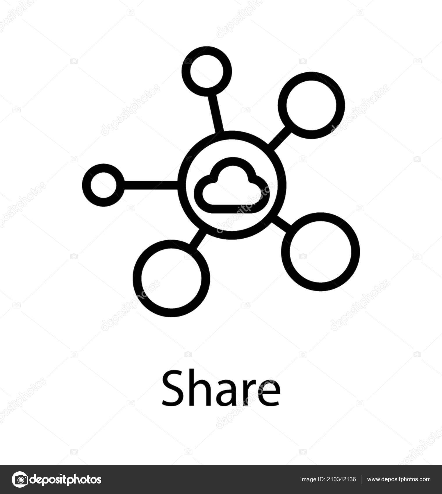 Cloud Network Nodes Known Cloud Sharing Stock Vector Image by ...
