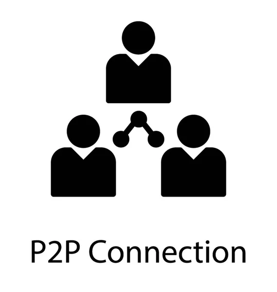 Square People Each Corner Making Concept Relationship Icon — Stock ...