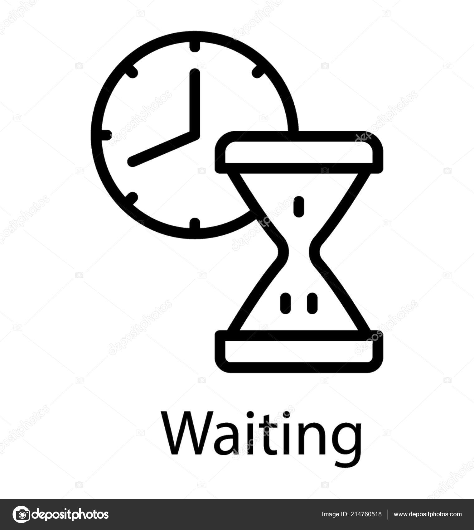 Hourglass Clock Background Denoting Icon Waiting Stock Vector by ...