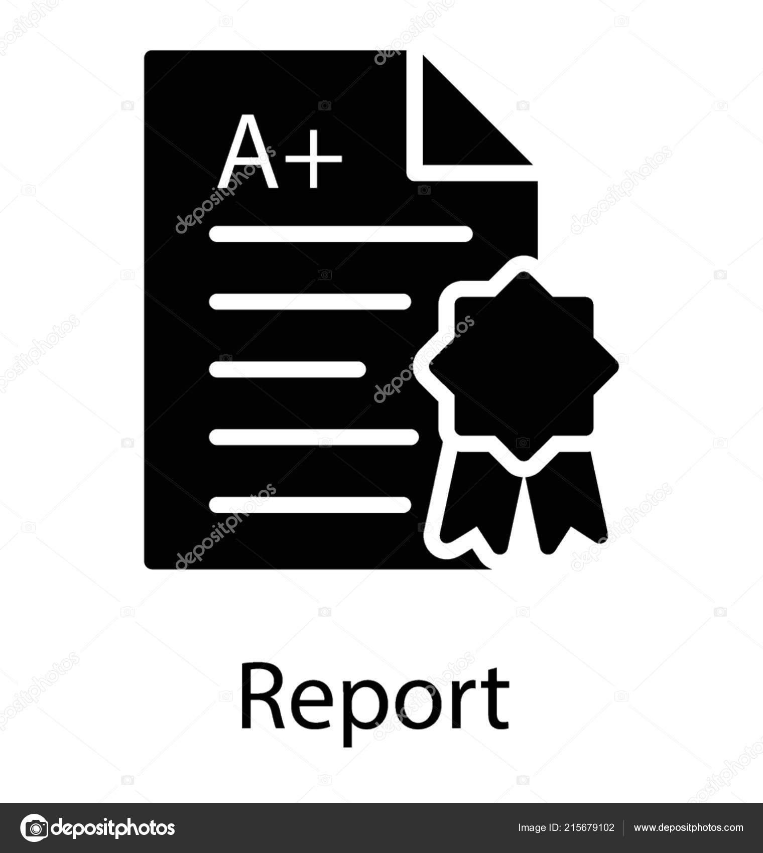 Student Report Card Grade Class Rating Review Evaluation Stock Vector ...