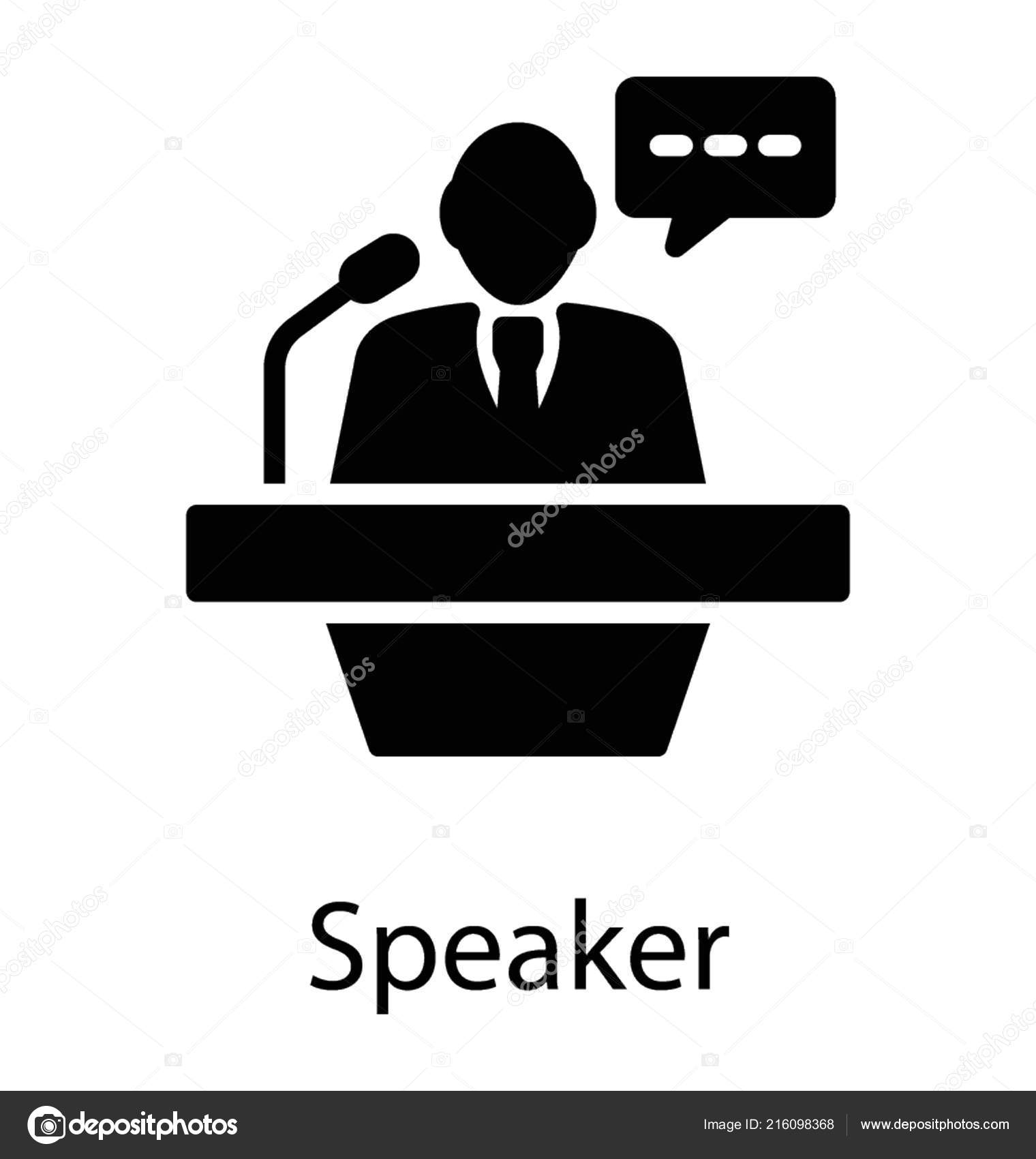 Ponente Discurso Presentación Tribuna Vector de stock por ©prosymbols ...