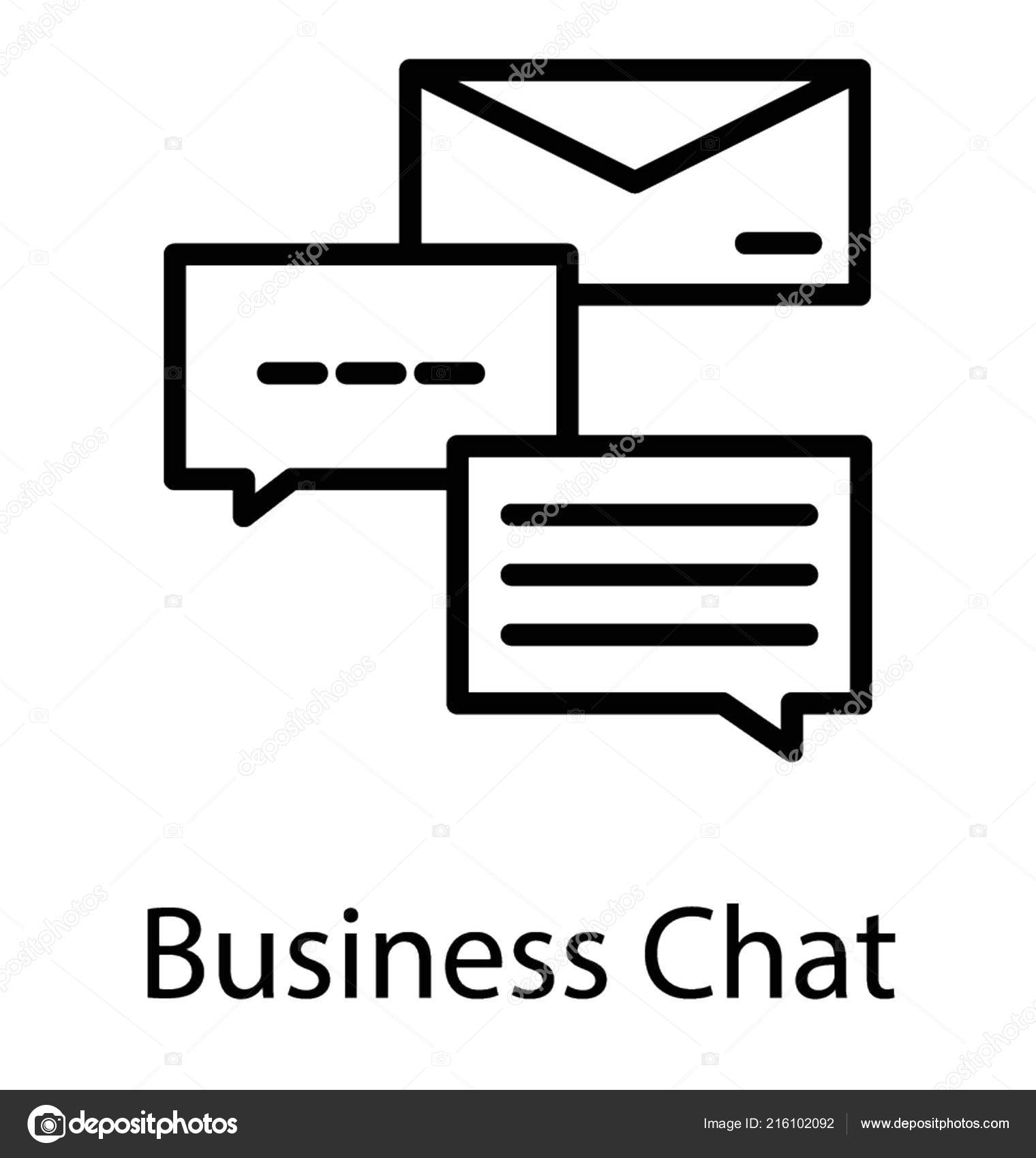Message Symbols Showing Business Chat Stock Vector by ©prosymbols 216102092