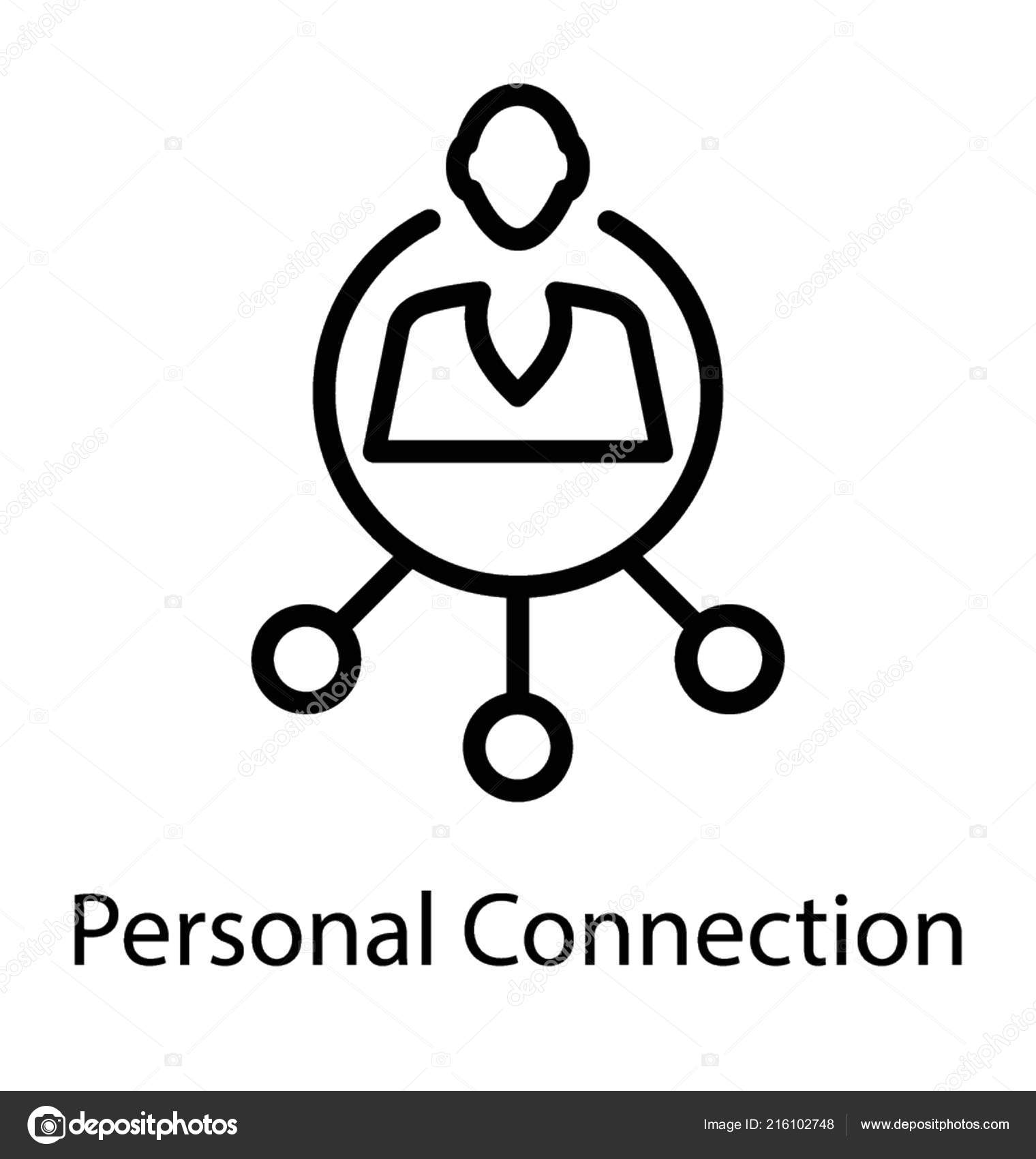 Person Avatar Network Showing Personal Connections Idea Stock Vector ...