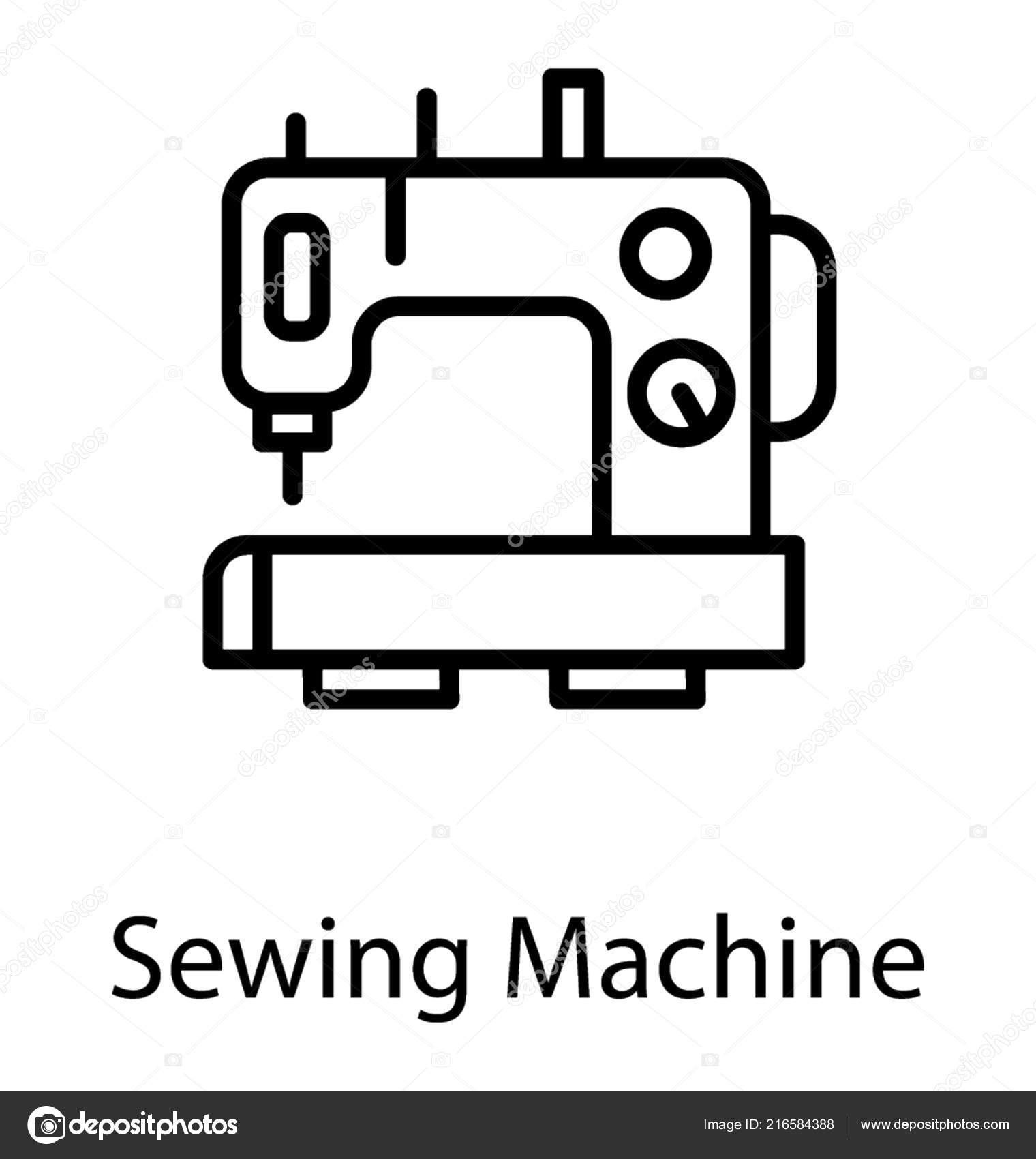 Machine Stitch Clothes Sewing Machine Stock Vector by ©prosymbols 216584388