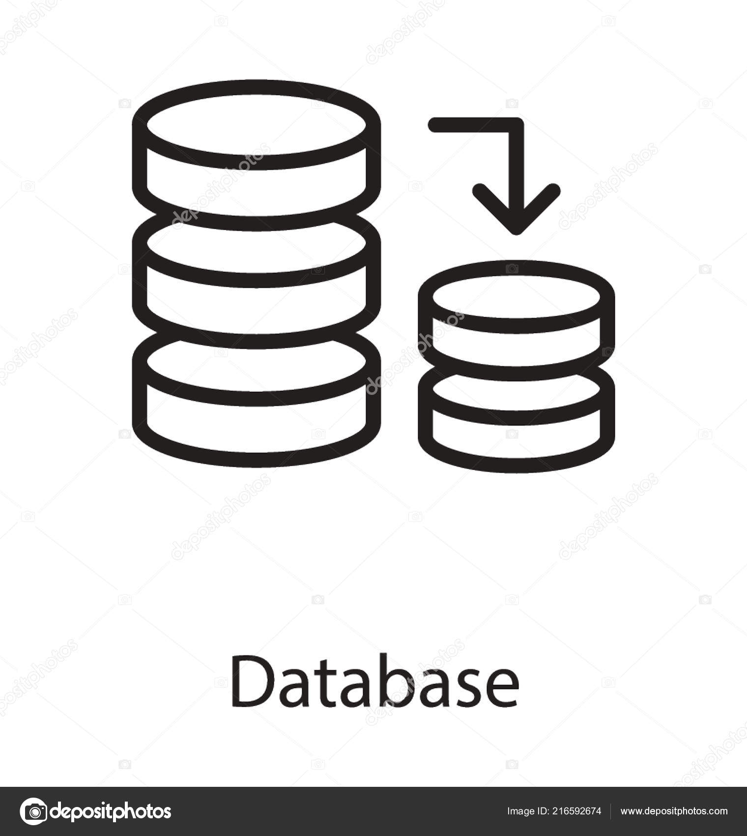 Icon Disc Arrows Depicting Database Stock Vector by ©prosymbols 216592674