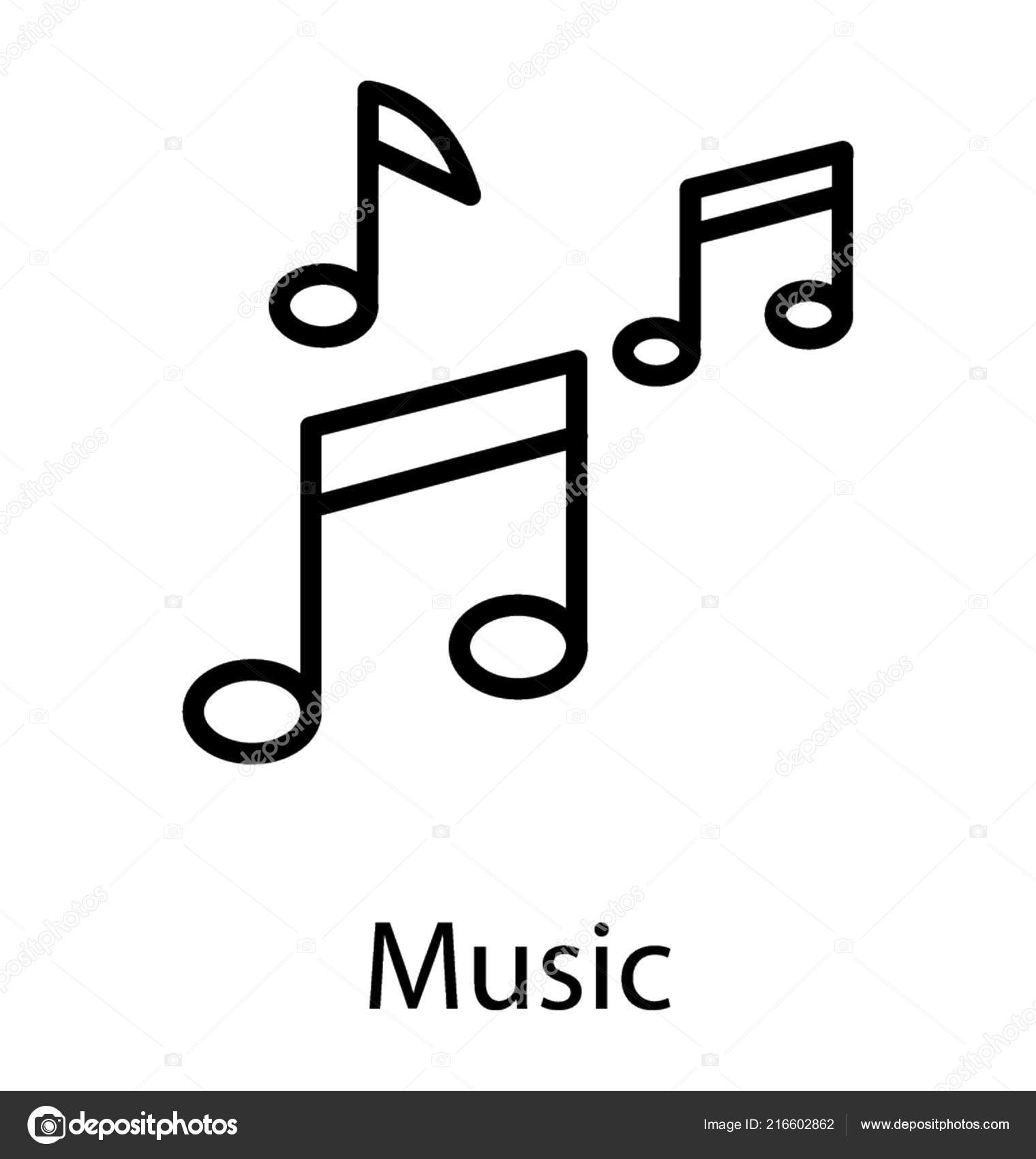 Musikksymboler Utklipp Svart Og Hvitt Fjelltopp Elv Som Flyter Mellom