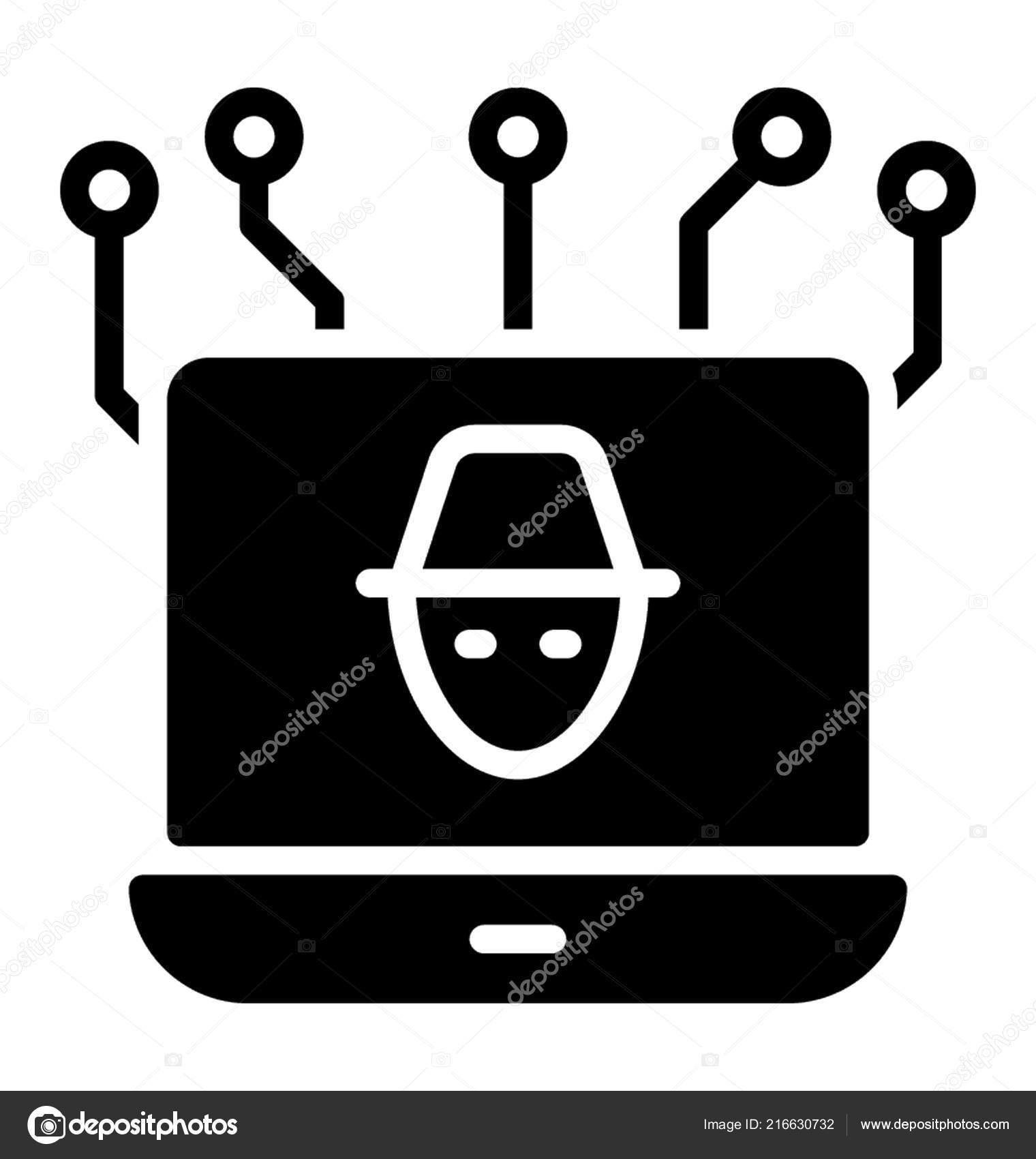 Hacker Sign Computer Screen Connections Stock Vector by ©prosymbols ...