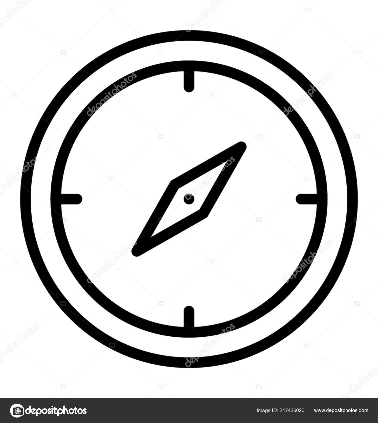 Shaped Device Pins Indicating North South Direction Compass Icon Stock ...