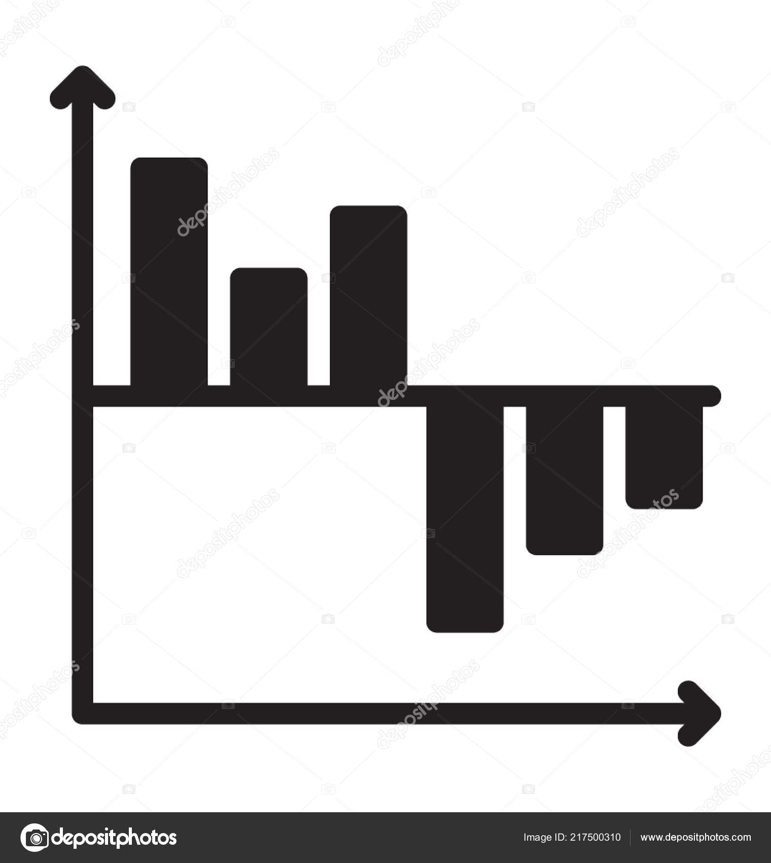 Waterfall Chart Isolated Line Vector Icon Stock Vector Image by ...