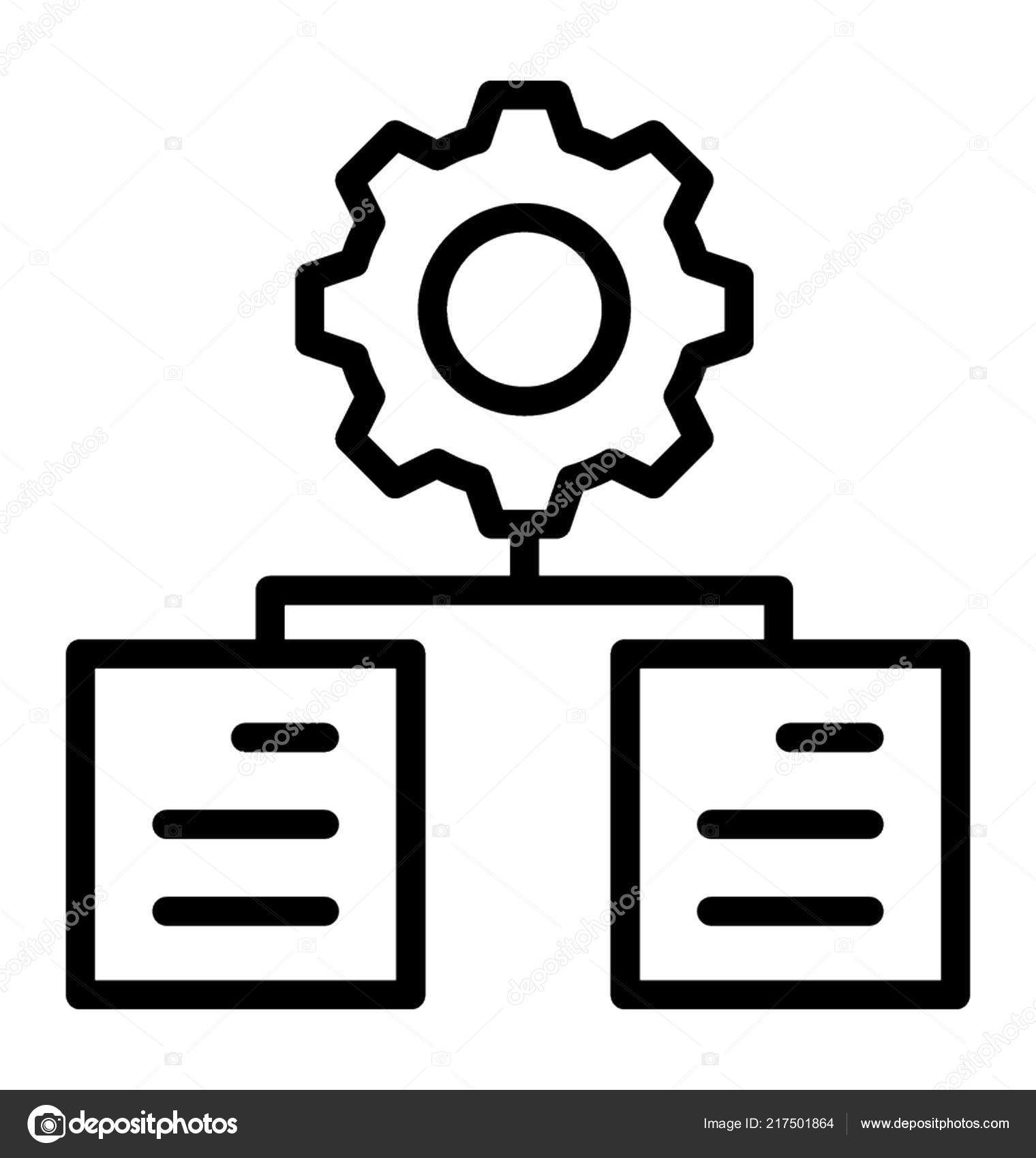 Icon Concept Automation Software Technology Process System — Stock ...