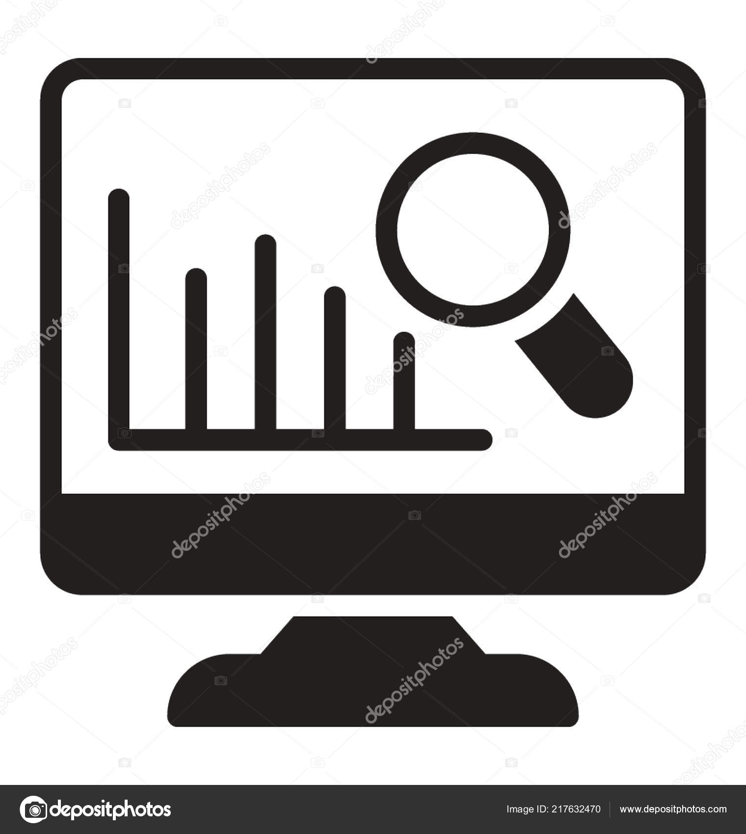 Magnier Graph Monitor Screen Denoting Seo Optimization Icon Stock ...