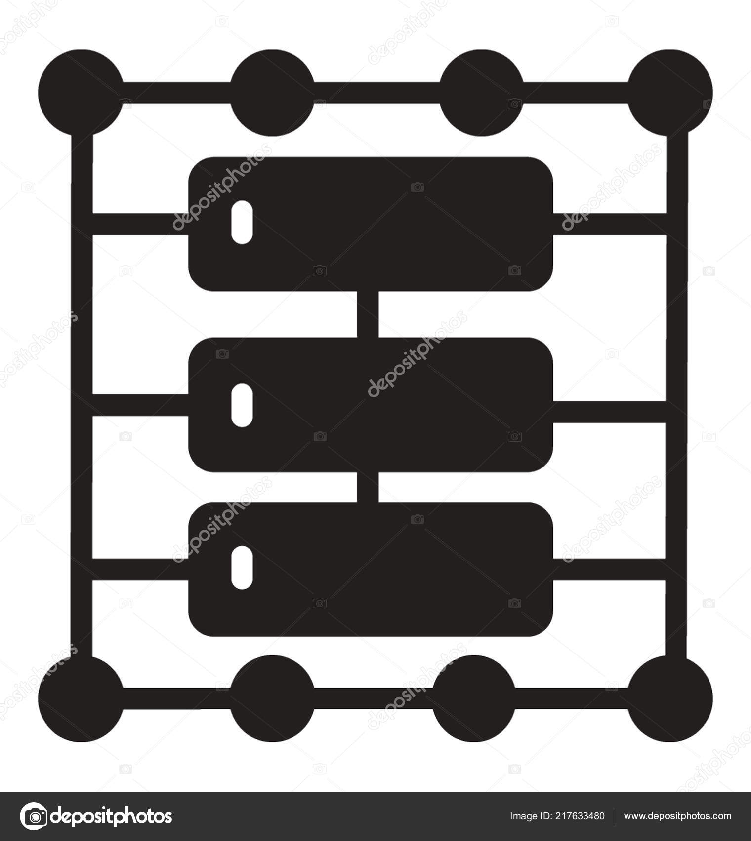 Database Systems Designed Show Data Management Icon — Stock Vector ...